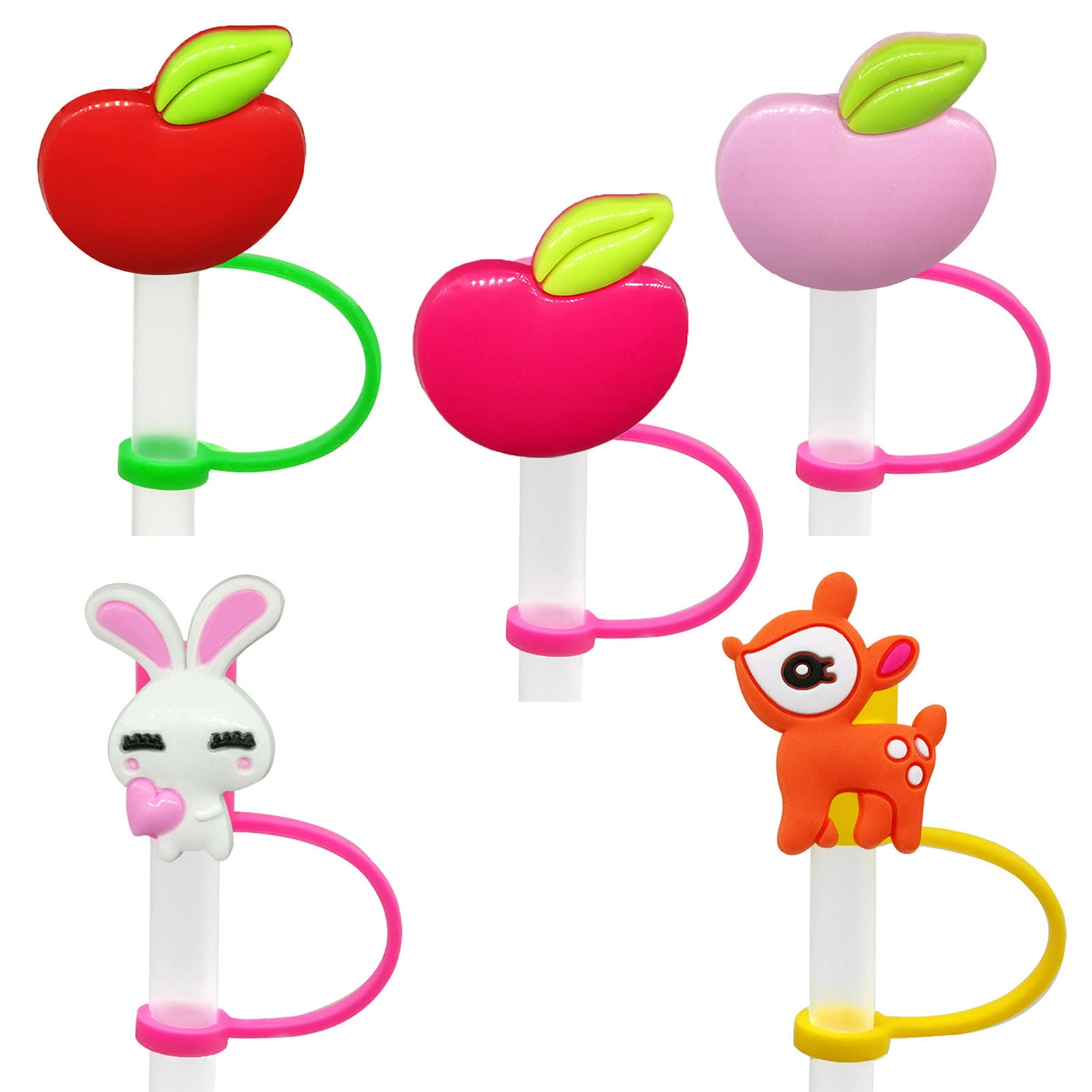 Mosey 5Pcs Straw Cover for Tumbler Dustproof Straw Topper Lollipop ... Mosey 5Pcs Straw Cover for Tumbler Dustproof Straw Topper Lollipop ...