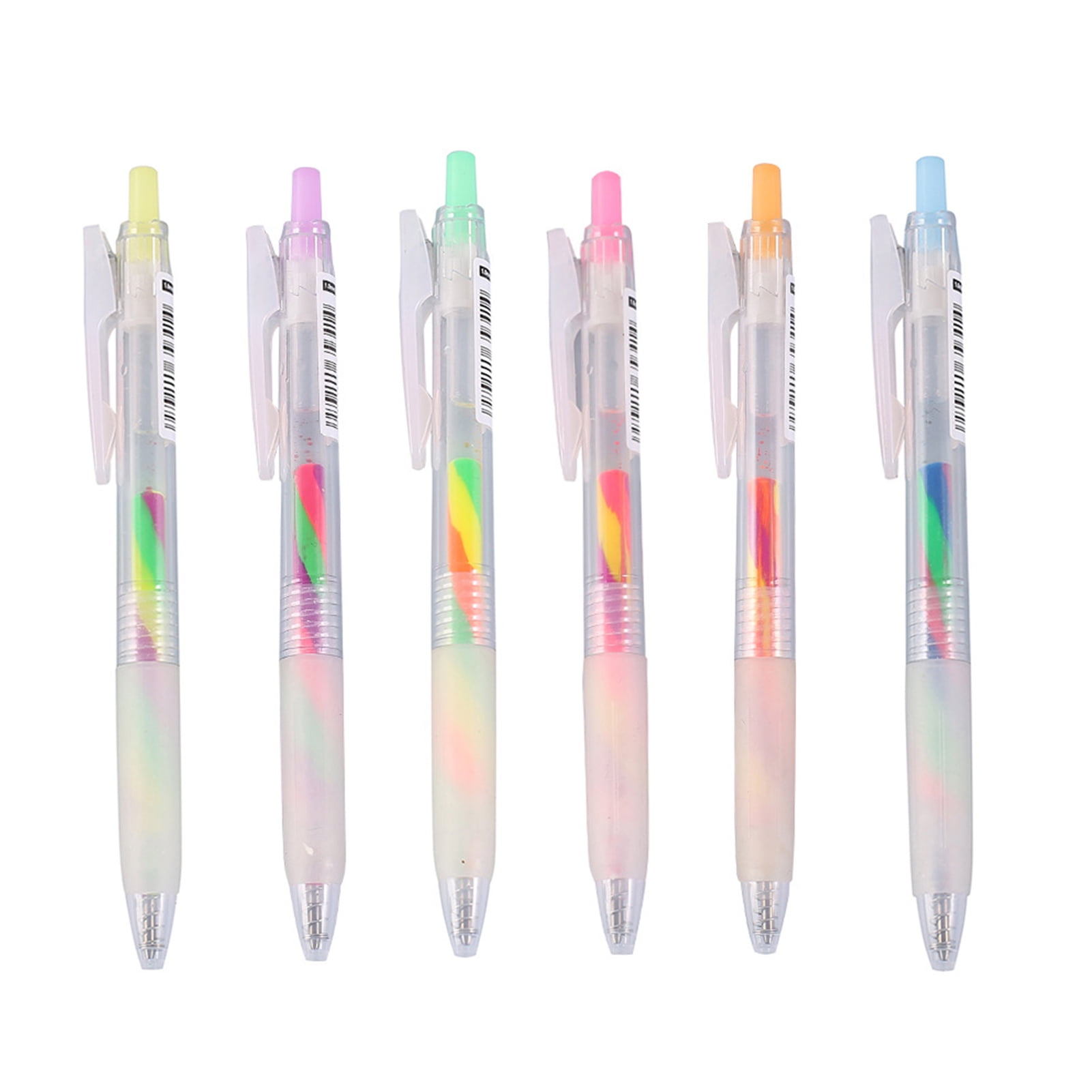 Mosey 6Pcs/Set Glitter Gel Pens Smooth Writing Vibrant Colors Rainbow ...
