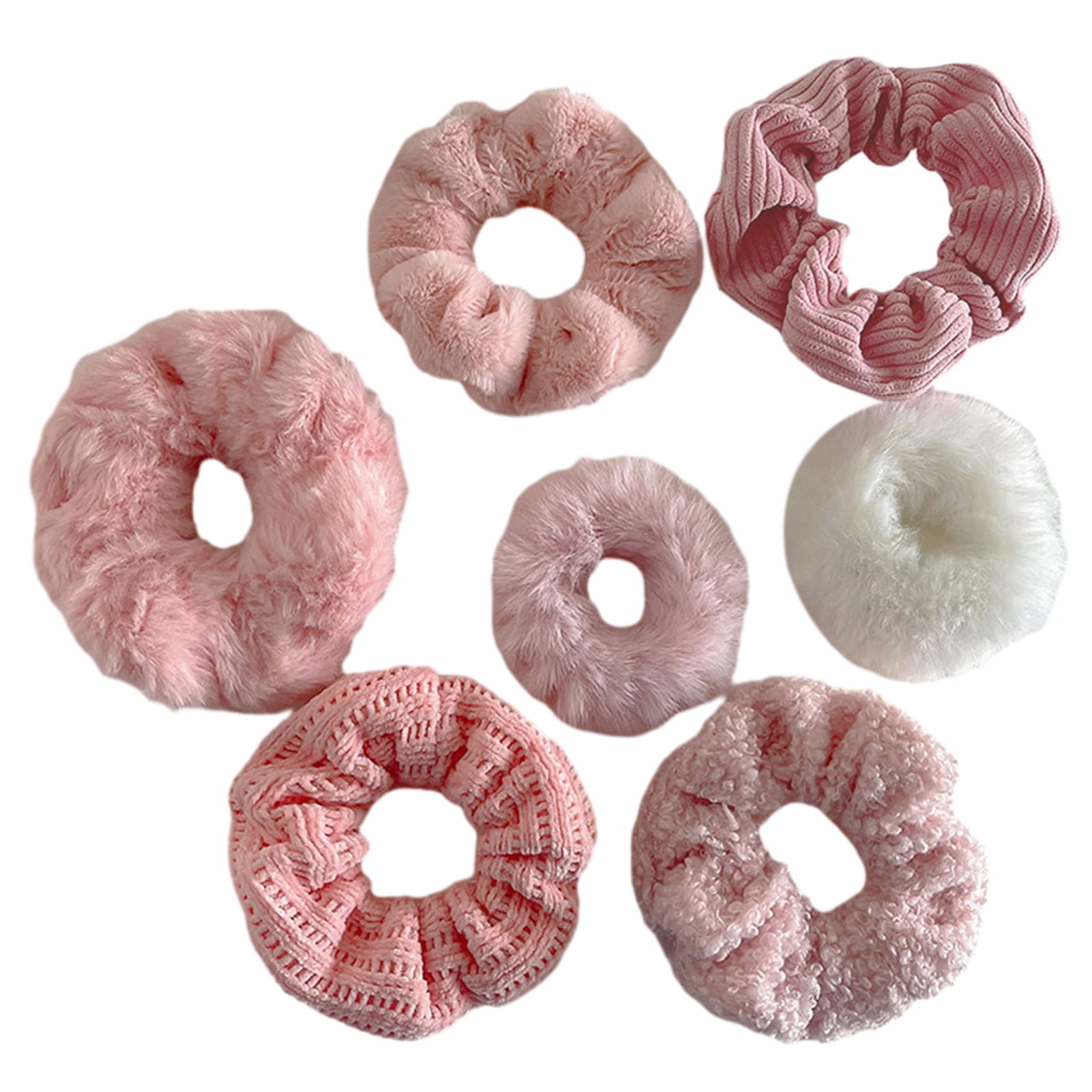 Mosey 7 Pcs/Set Women Hair Rings High Elasticity Sweet Color Anti-slip ...