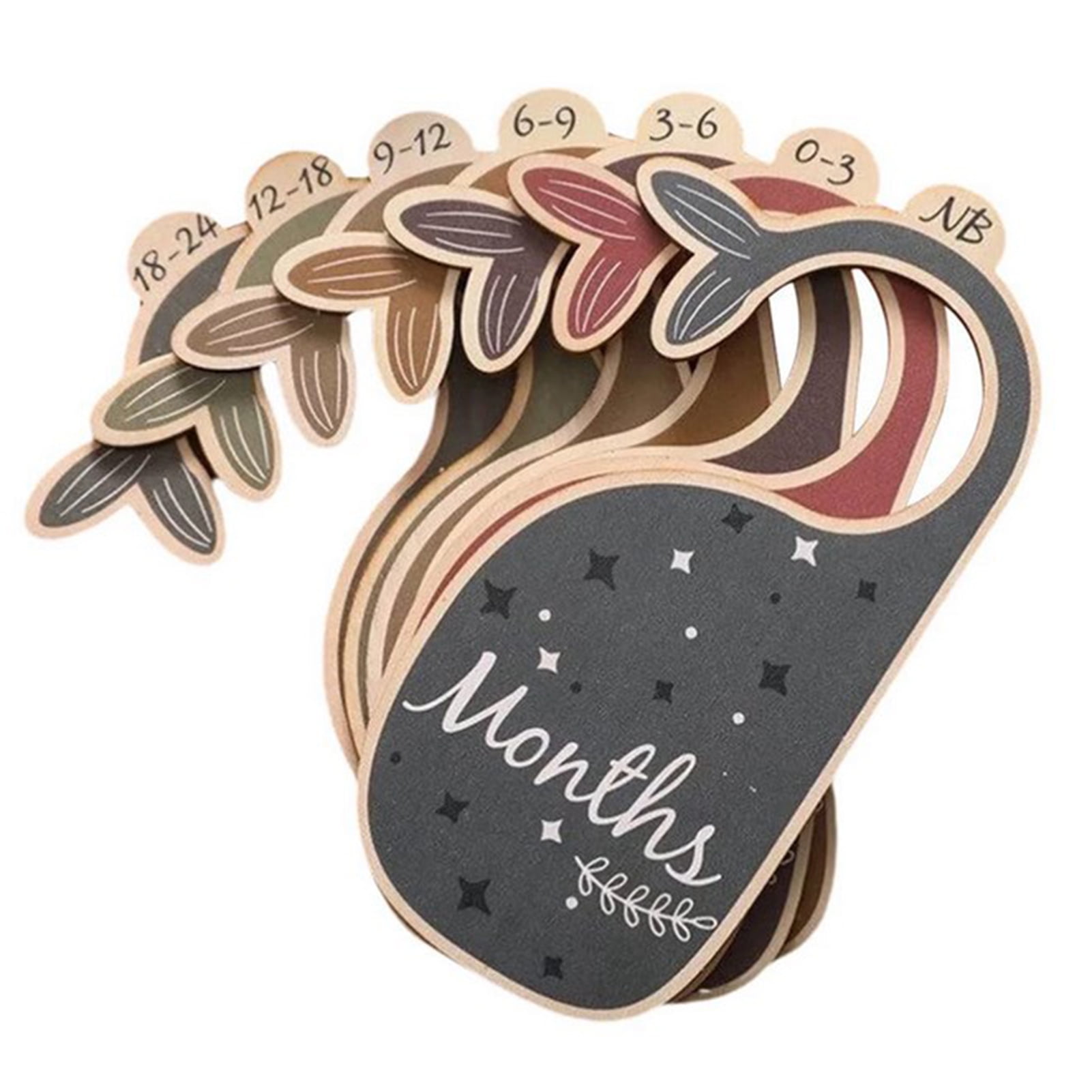 Mosey 7Pcs Baby Closet Divider Whale Shape Baby Clothing Size Dividers ...