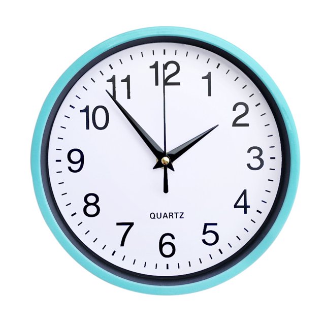 Mosey 8 Inch Wall Clock Silent Non-Ticking Hanging Clock Large Number ...