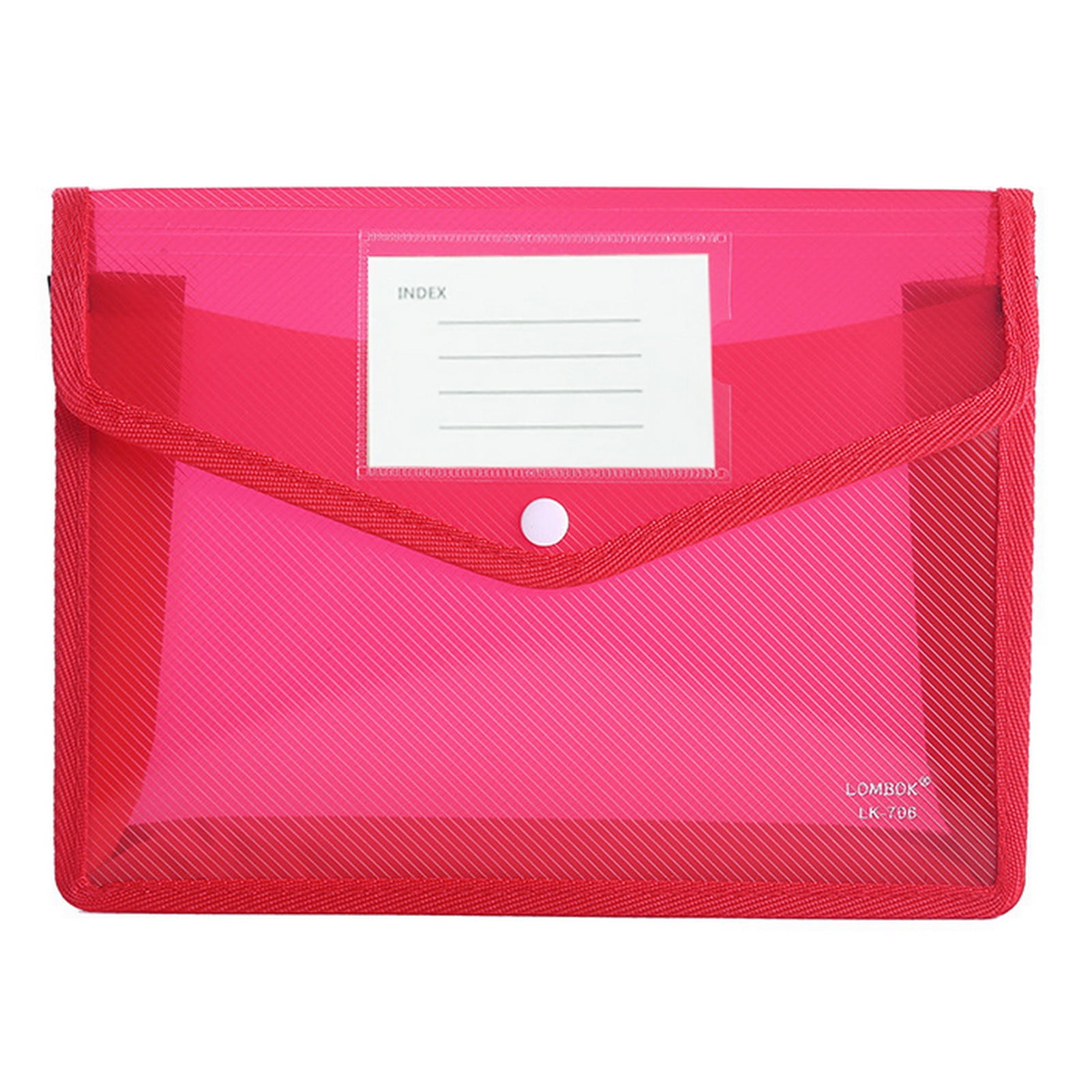 Mosey A4 Colorful File Folder with Label Pocket Horizontal Snap Button ...