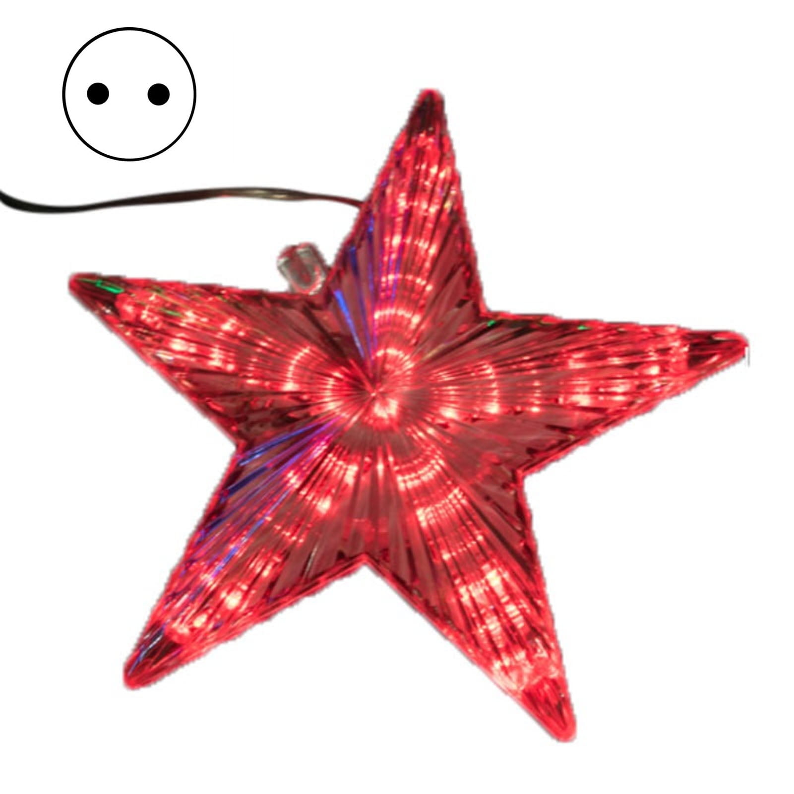 Mosey Christmas Tree Topper Star with LED Light Creative Shape Plug ...