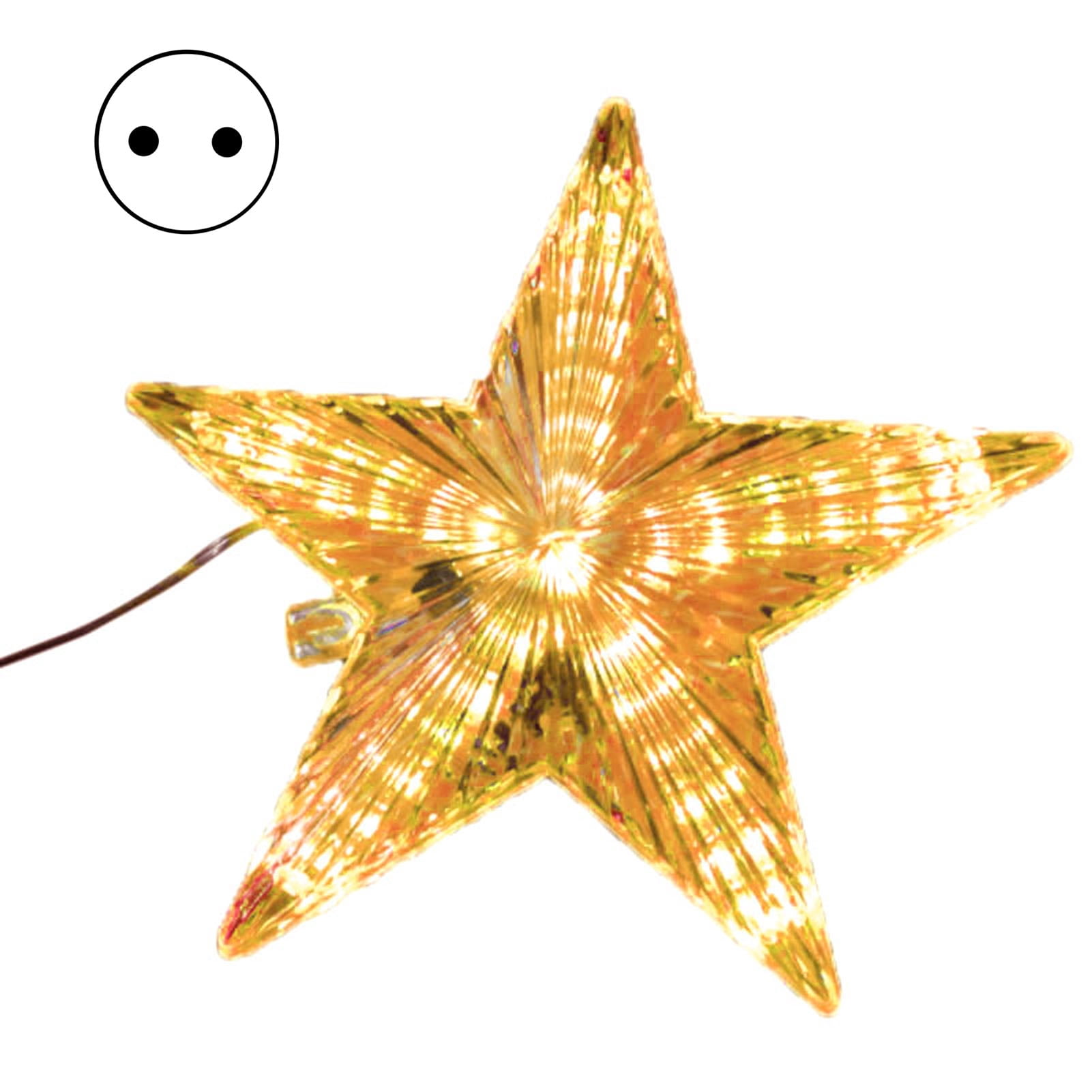 Mosey Christmas Tree Topper Star with LED Light Creative Shape Plug ...