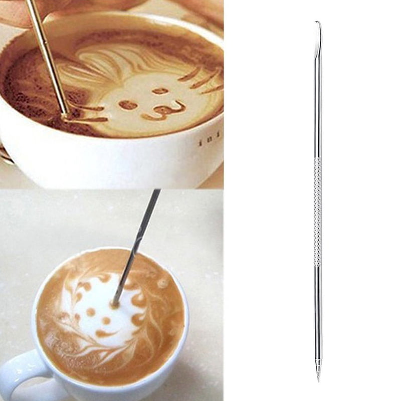 Mosey Coffee Drawing Pen,Stainless Steel Coffee Drawing Art Espresso ...