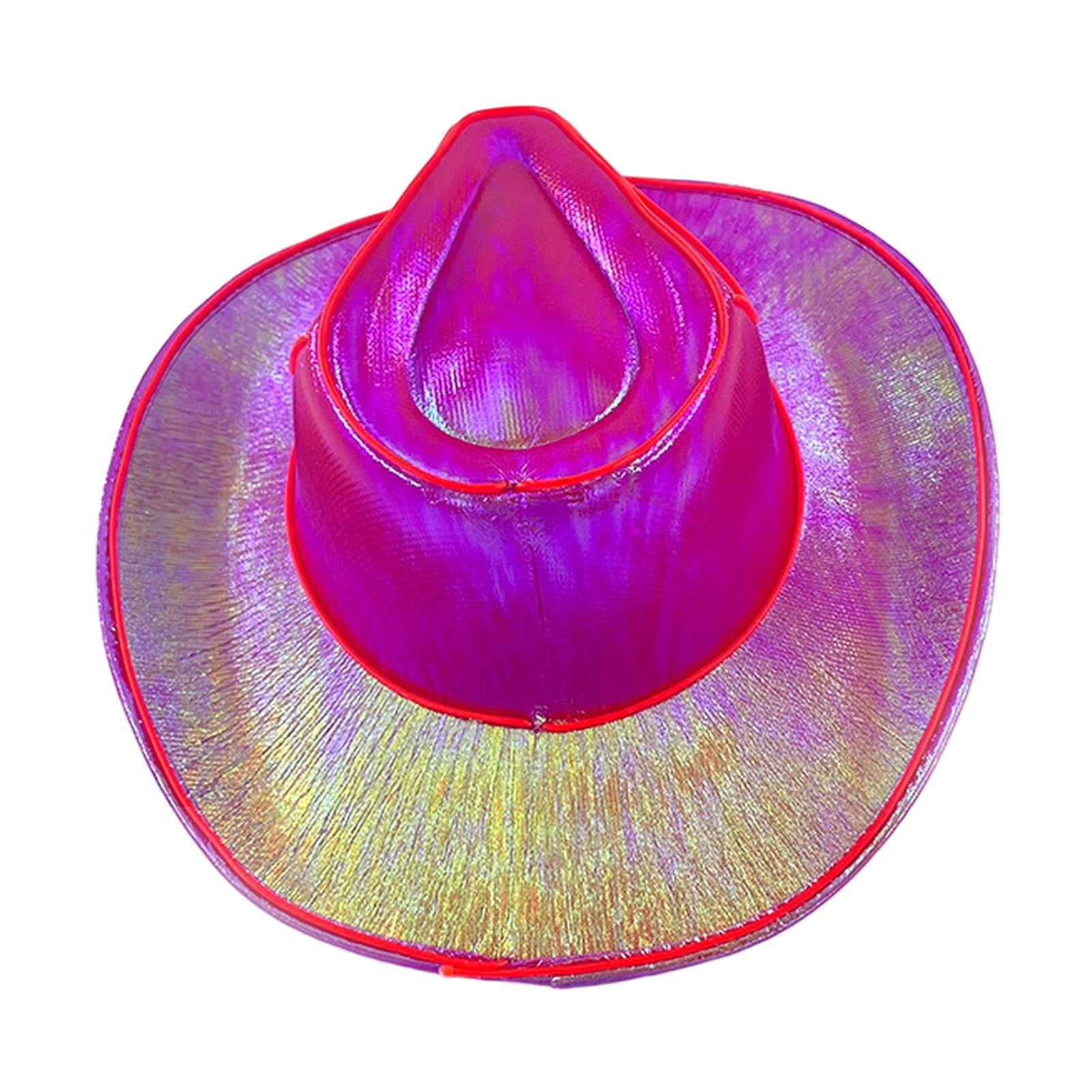Mosey Cowgirl Hat Wireless Disco Luminous Colorful LED Glowing Light ...