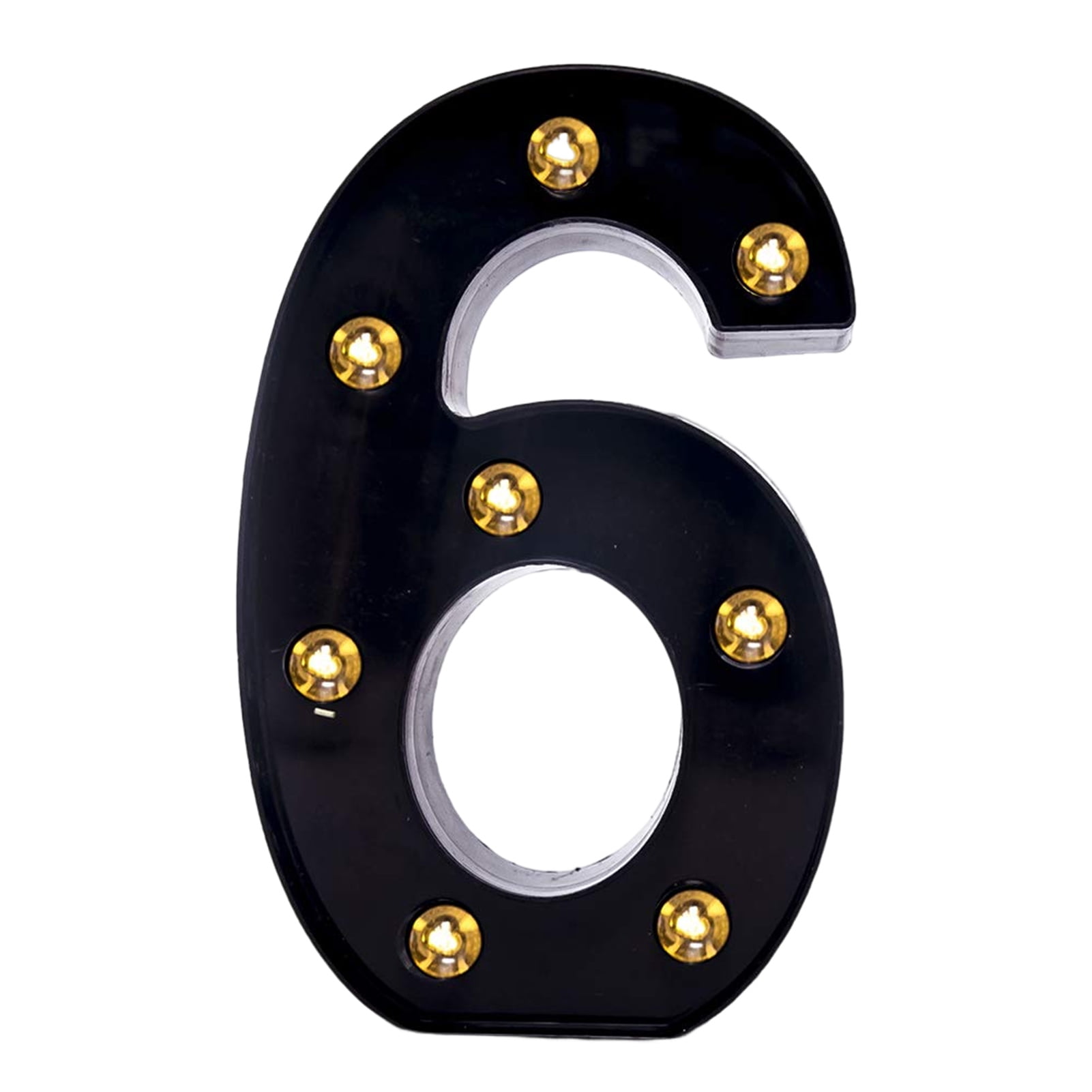 Mosey LED Marquee Number Lights Sign with Hanging Hole Shiny Wide ...