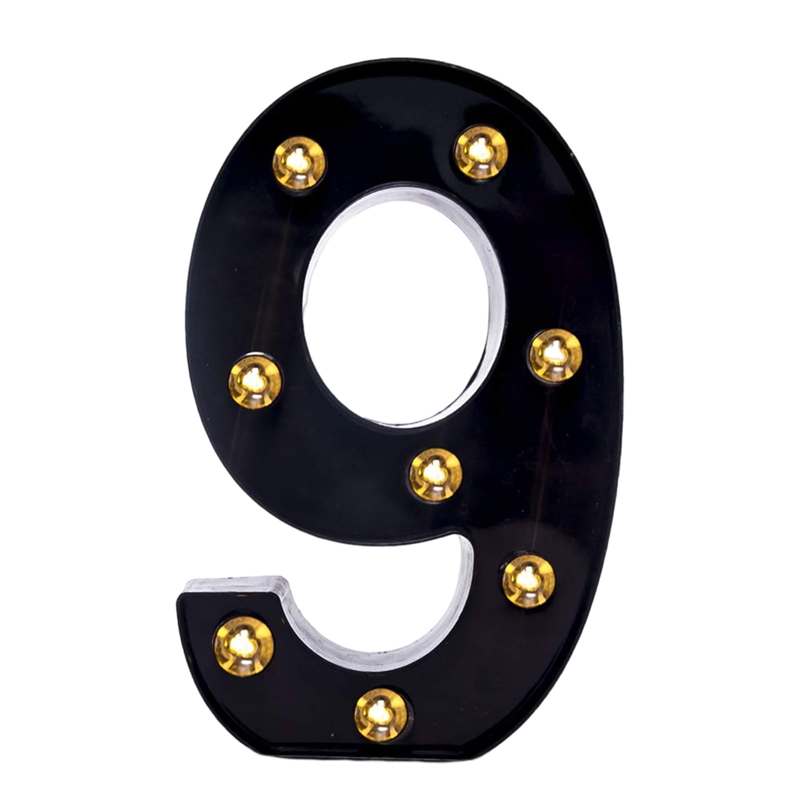 Mosey LED Marquee Number Lights Sign with Hanging Hole Shiny Wide ...