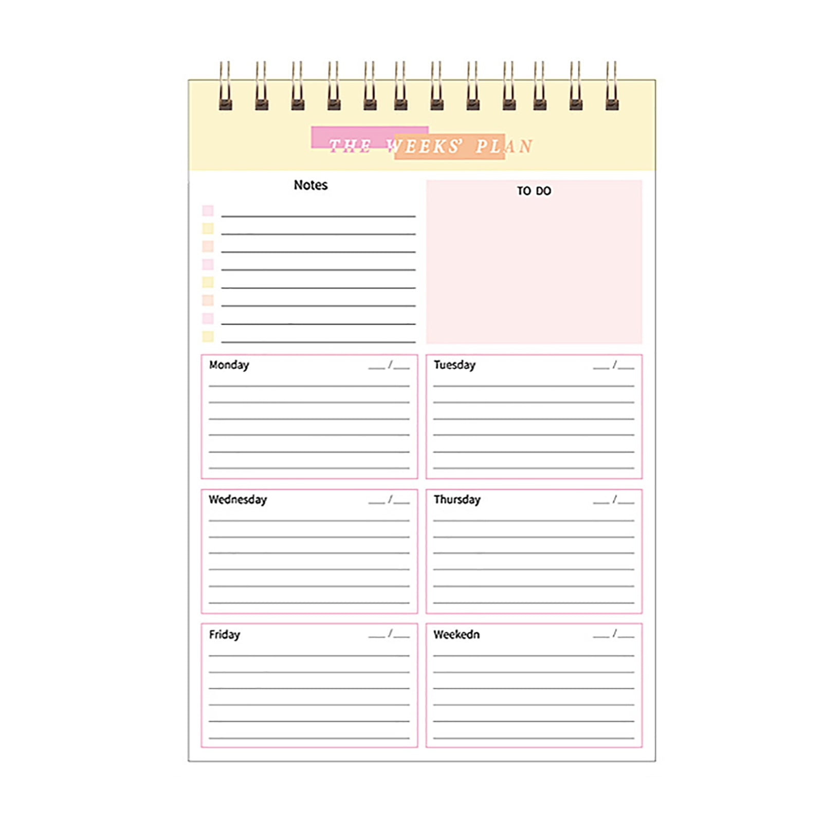Mosey Notebook English Weekly Planner Notepad with Goal Setting Daily ...
