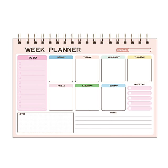 Mosey Notebook English Weekly Planner Notepad with Goal Setting Daily ...