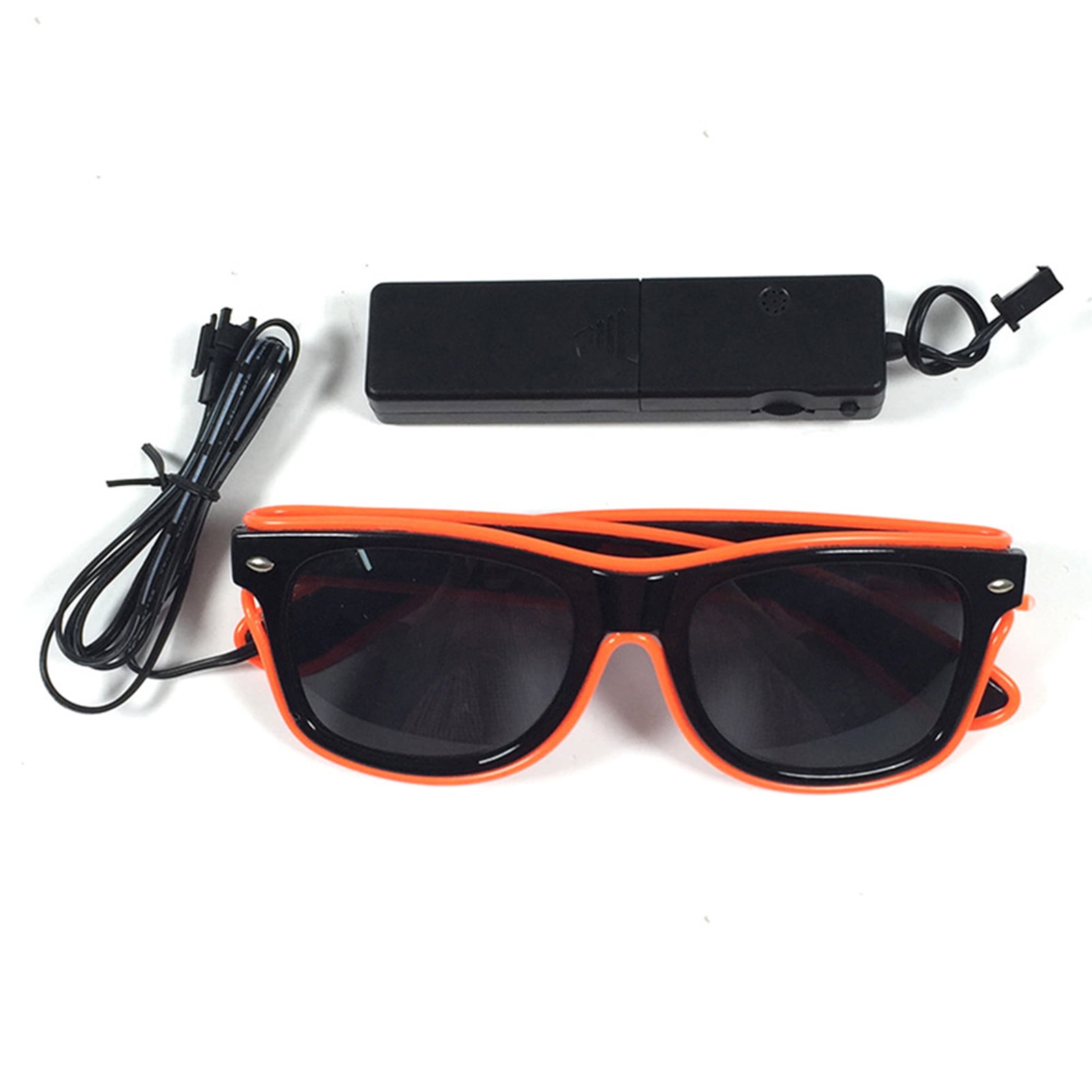Mosey Party Sunglasses Light Up LED Unisex Wire Neon Glow in The Dark ...