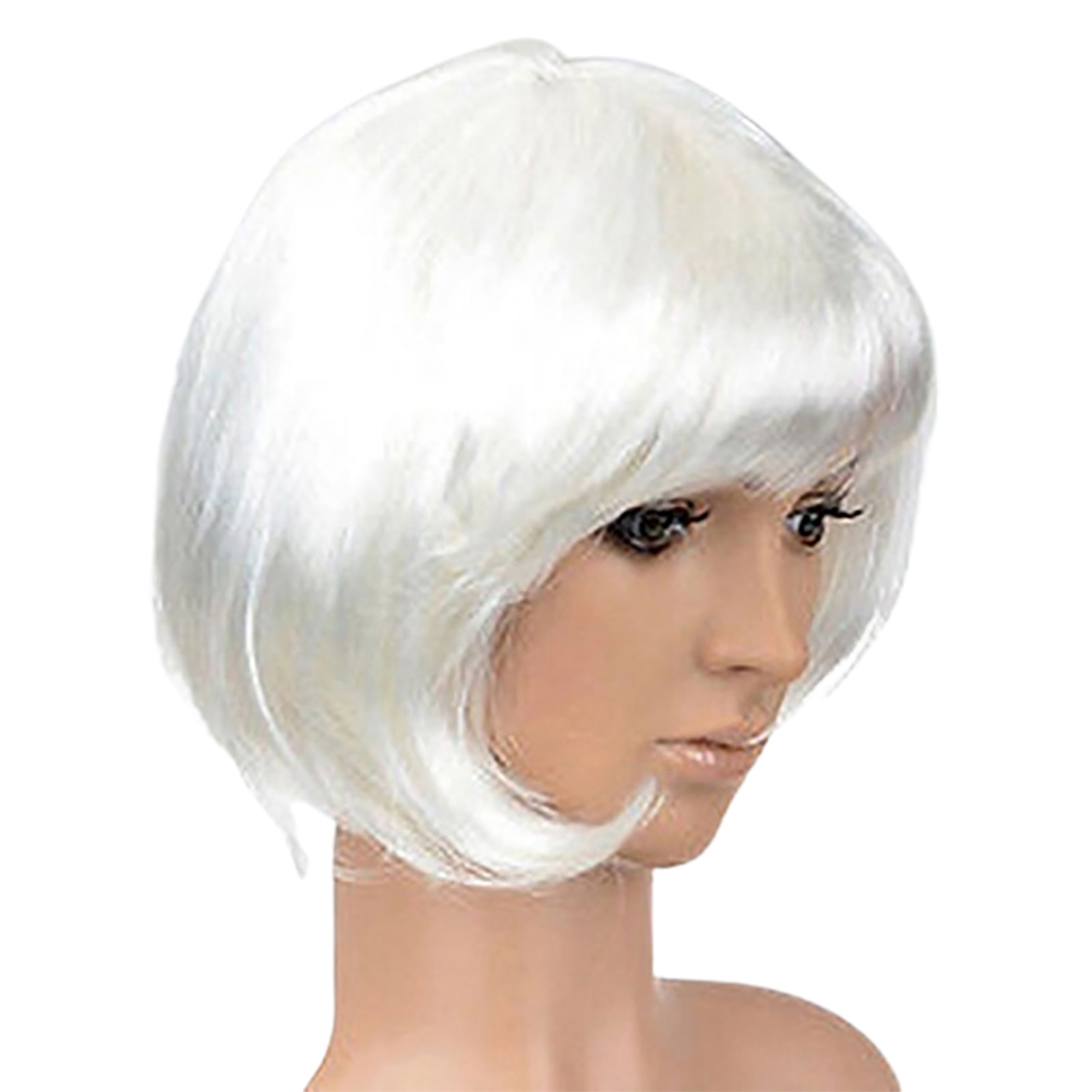 Mosey Stylish Full Hangs Short Solid Color Faux Hair Wig for Nightclubs ...