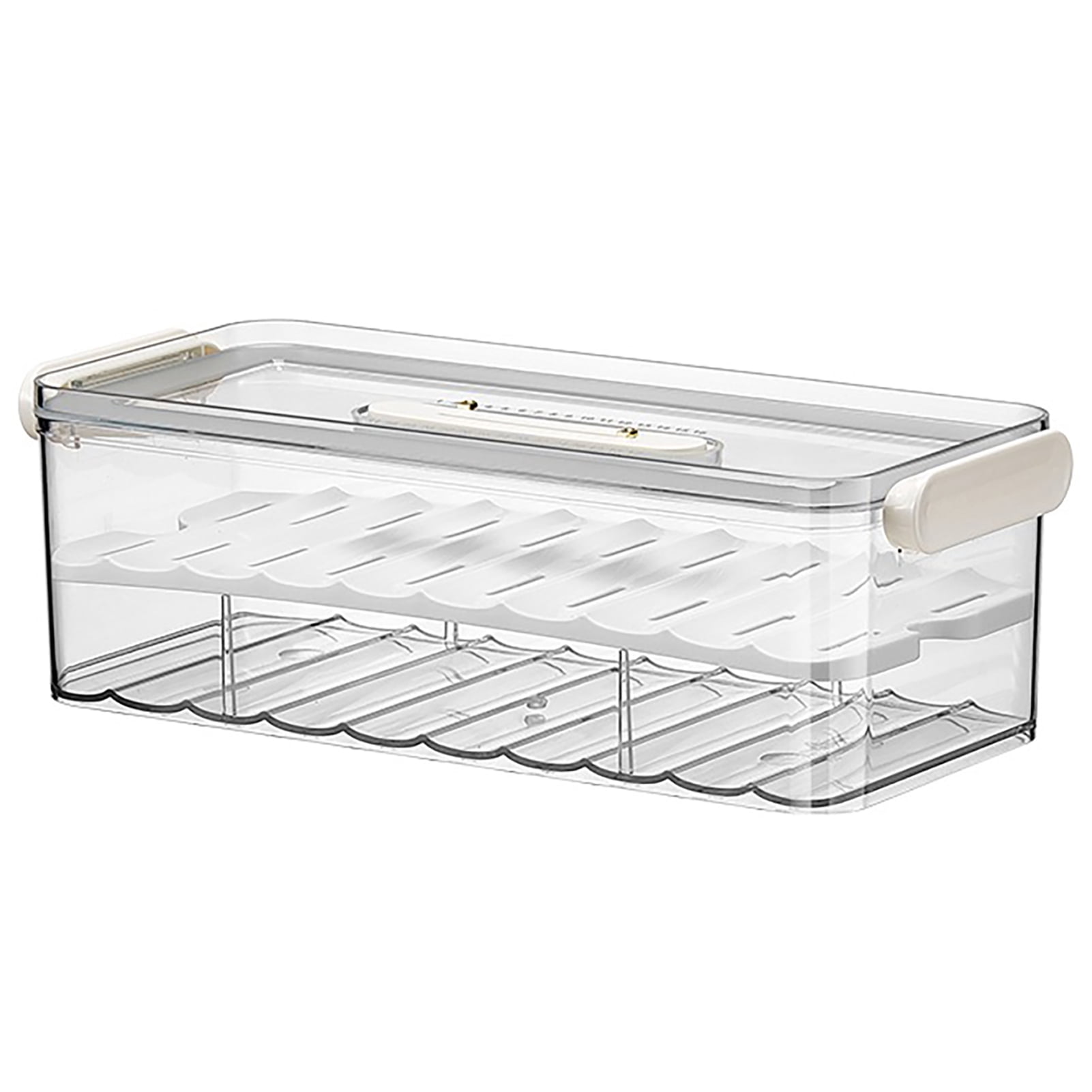 Mosey Transparent Dumpling Box Single/Double Layer Stackable Large ...