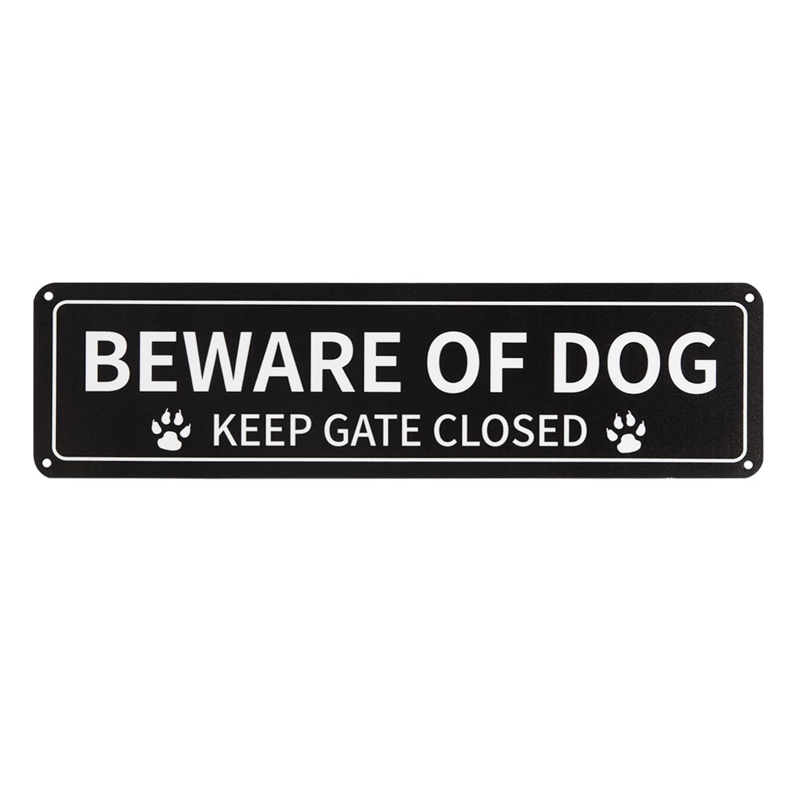 Mosey Weatherproof Warning Sign Beware of Dog 12x3 Inch Rust Free Metal ...