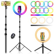 Bower 16-inch LED Ring Light Kit; RGB, White Modes, Effects, USB Remote ...