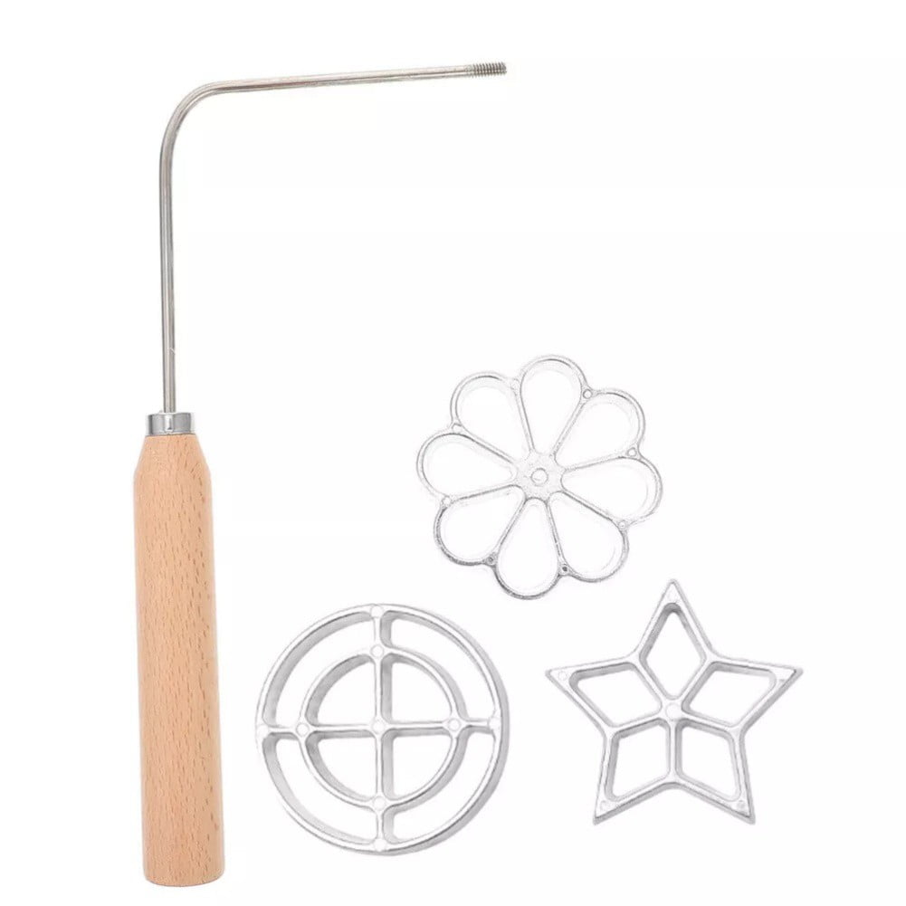 Mosiee 1 Set Of Aluminum Waffle For Mold With Handle Timbale Fried ...