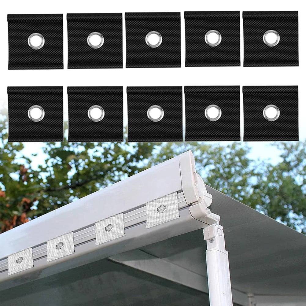 Mosiee 10 Pcs Awning Piping Eyelets Piping Eyelets Rail Piping Strip ...