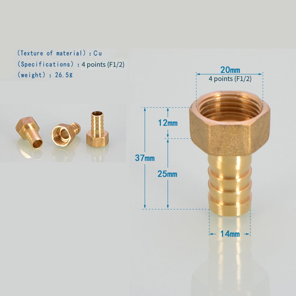 Mosiee 10PCS Brass Hose Fitting, Adapter, F1/2 Internal Thread or ...