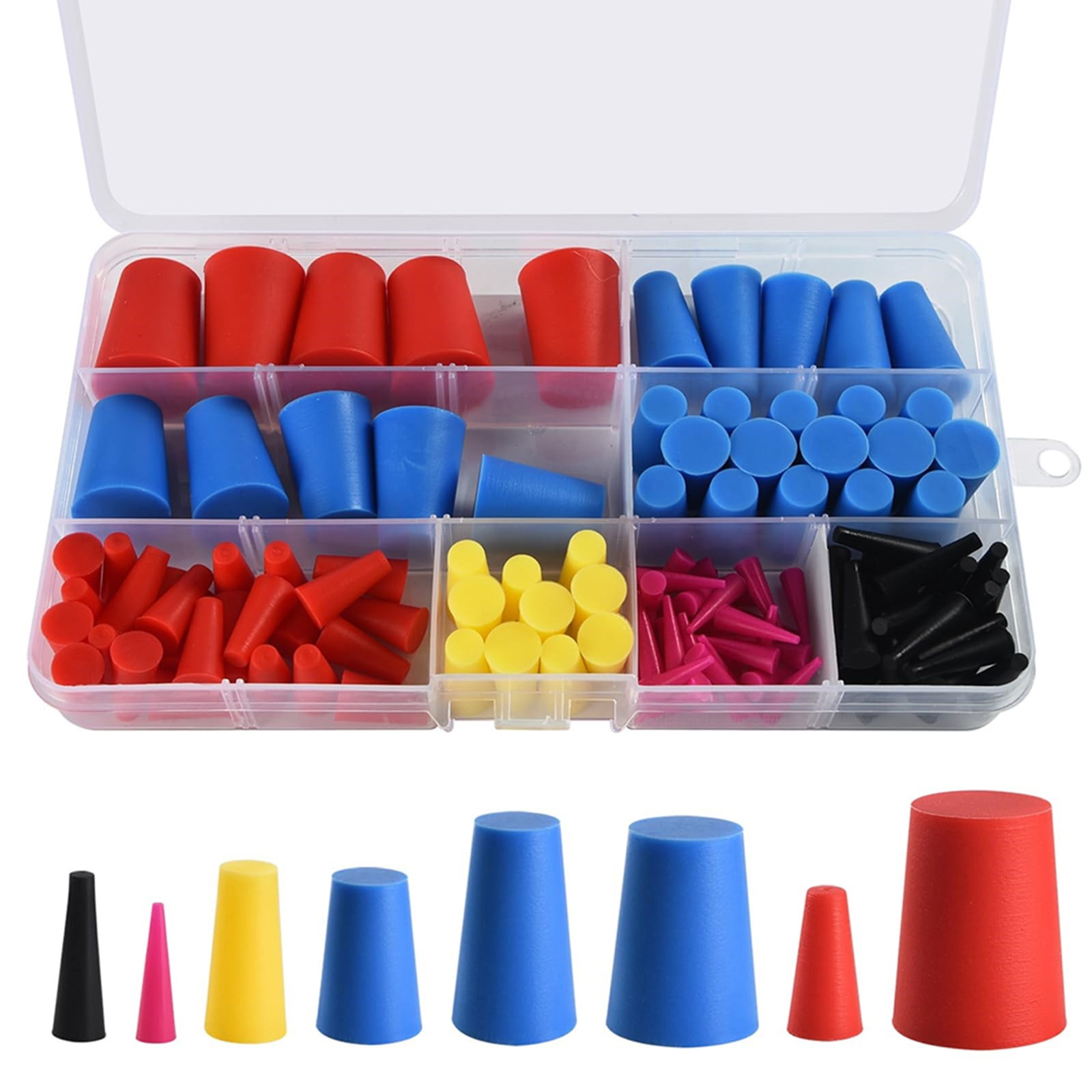 Mosiee 120PCS Silicone Rubber Tapered Assortment Kit for Coatings ...