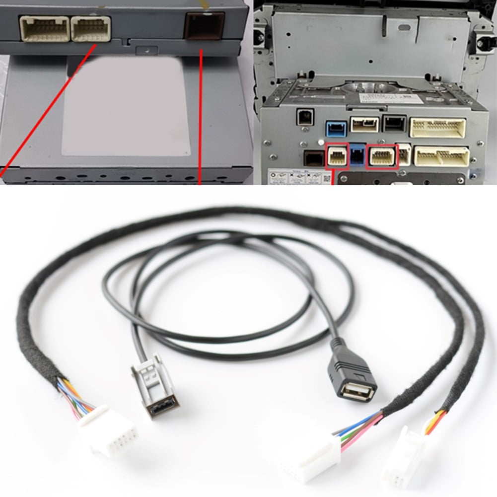Mosiee 12Pin Car Radio To Usb Music Module Cable Adapter Fit For Toyota ...