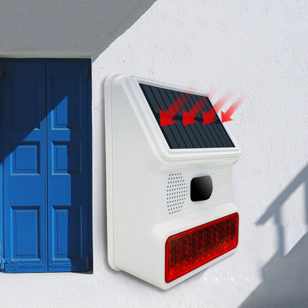 Mosiee 1PCS 433MHz Solar Outdoor Waterproof Alarm with Human Infrared ...