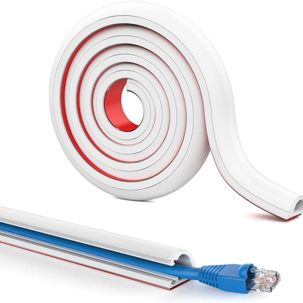 Mosiee 1Pc Electric Cables Trunking 3Meter Semi-Circular Side Opening ...