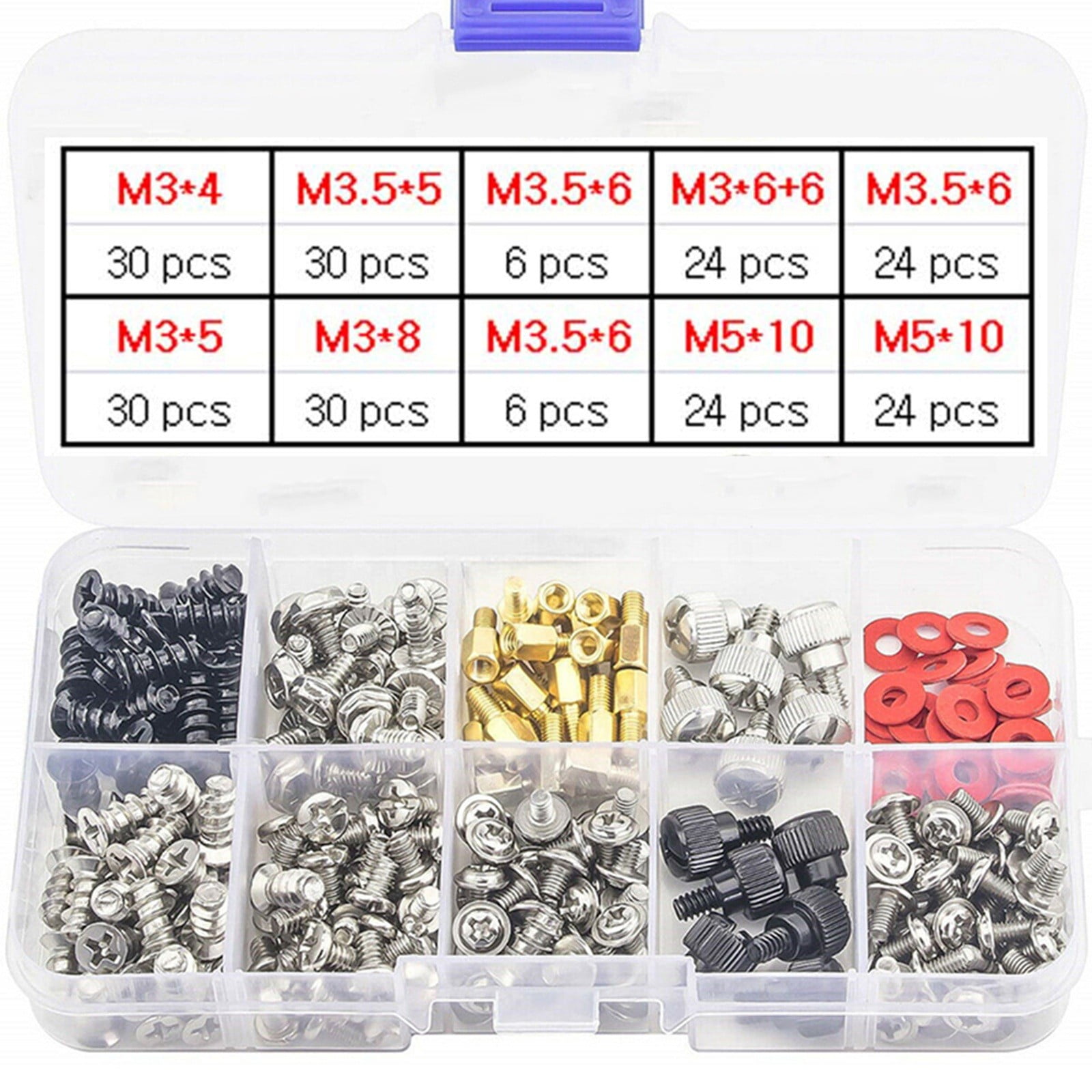 Mosiee 228Pcs PC Screw Standoff Set Kit for Computer Case Hard Drive ...