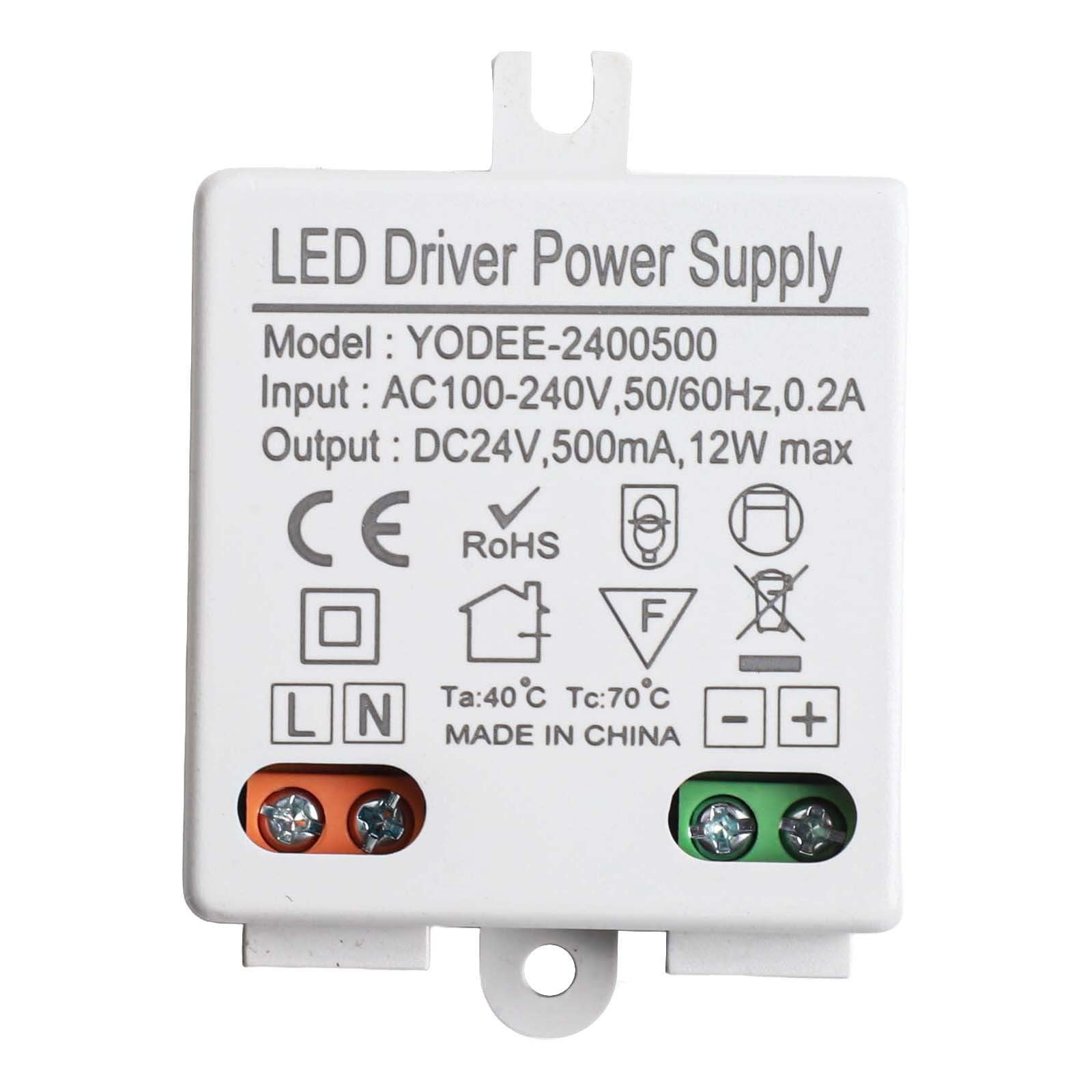 Mosiee 24V Led Driver Power Supply 12W With Short Circuit Protection ...