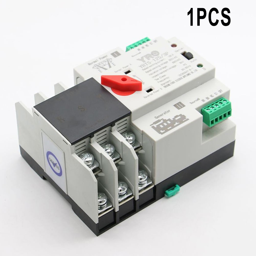 Mosiee 2P125A Solar/PV Dual Power Automatic Transfer Switch Generator Changeover Switch ...
