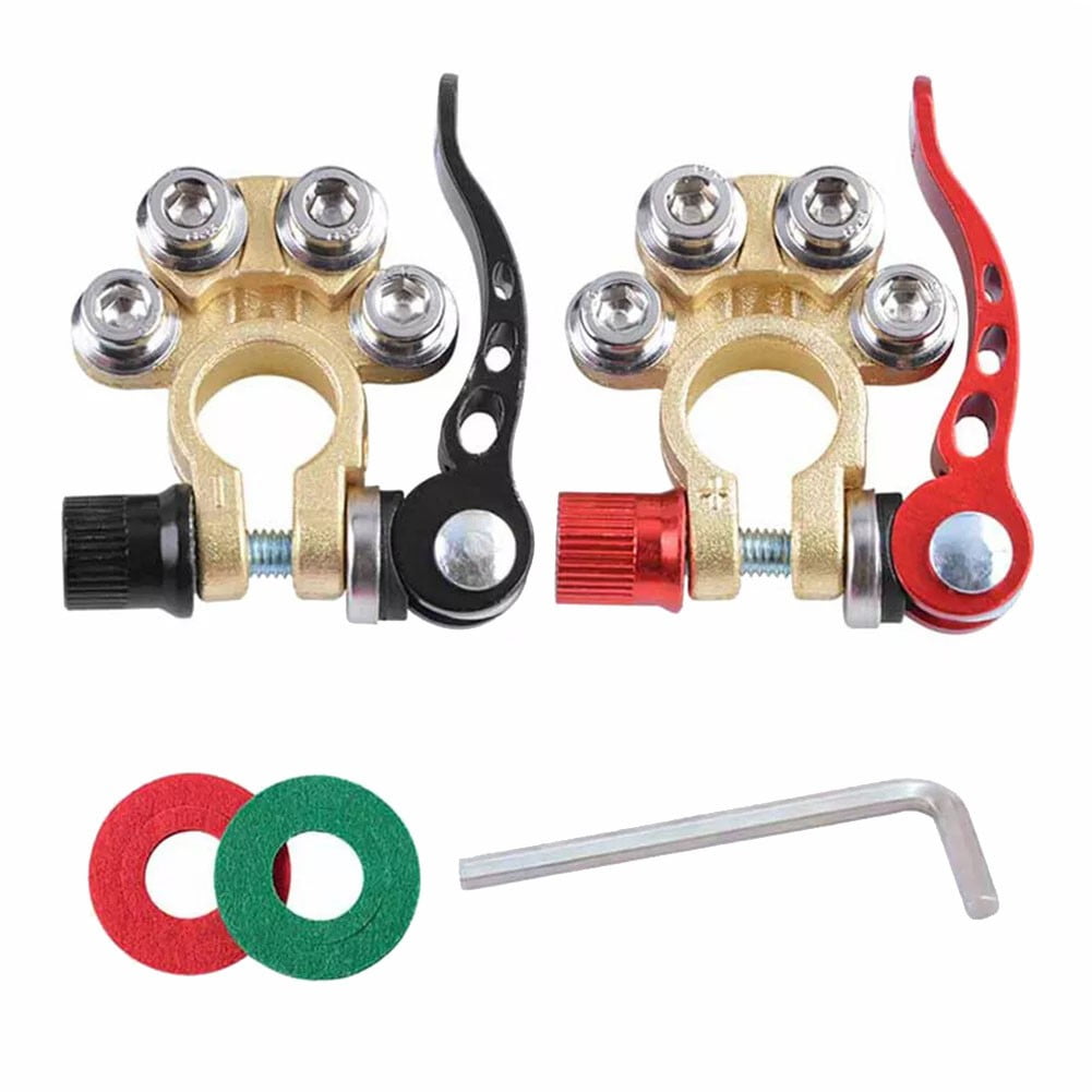 Mosiee 2Pcs 12V Battery Terminals Connectors Clamps Quick Release For ...