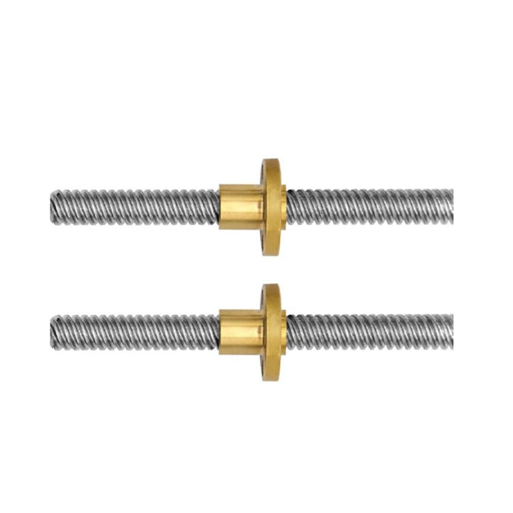 Mosiee 2Pcs 300 Mm Stainless Steel Threaded Spindle With Brass Nut,For ...