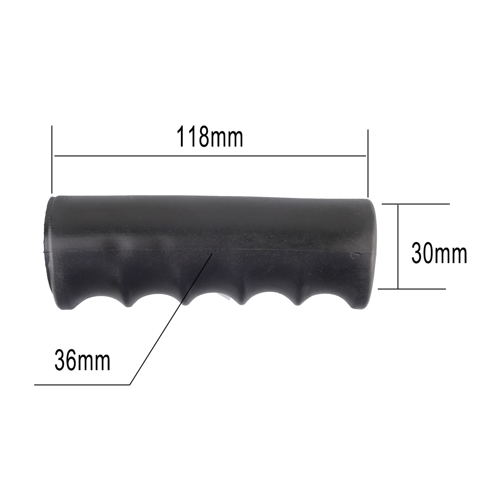 Mosiee 2Pcs Wheelbarrow Rubber Handles, Round Tubes Black Replacement Universal Handles ...