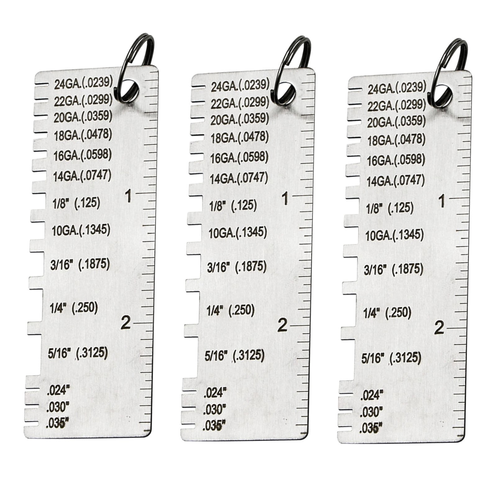 Mosiee 3Pcs Metal Sheet Thickness Gauge Welding Gage Soldering ...