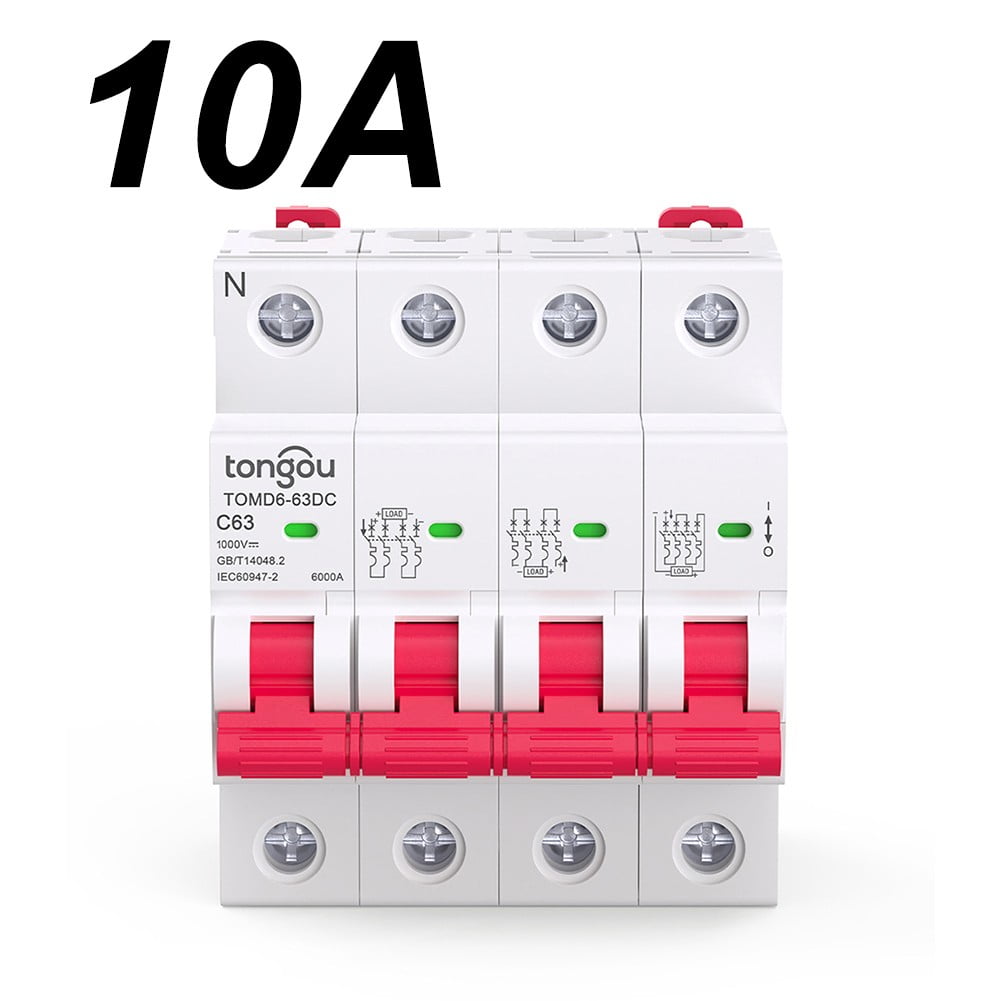 Mosiee 4P Solar Circuit Breaker DC for MCB for PV 4-Pole DC Disconnect Switch - Walmart.com