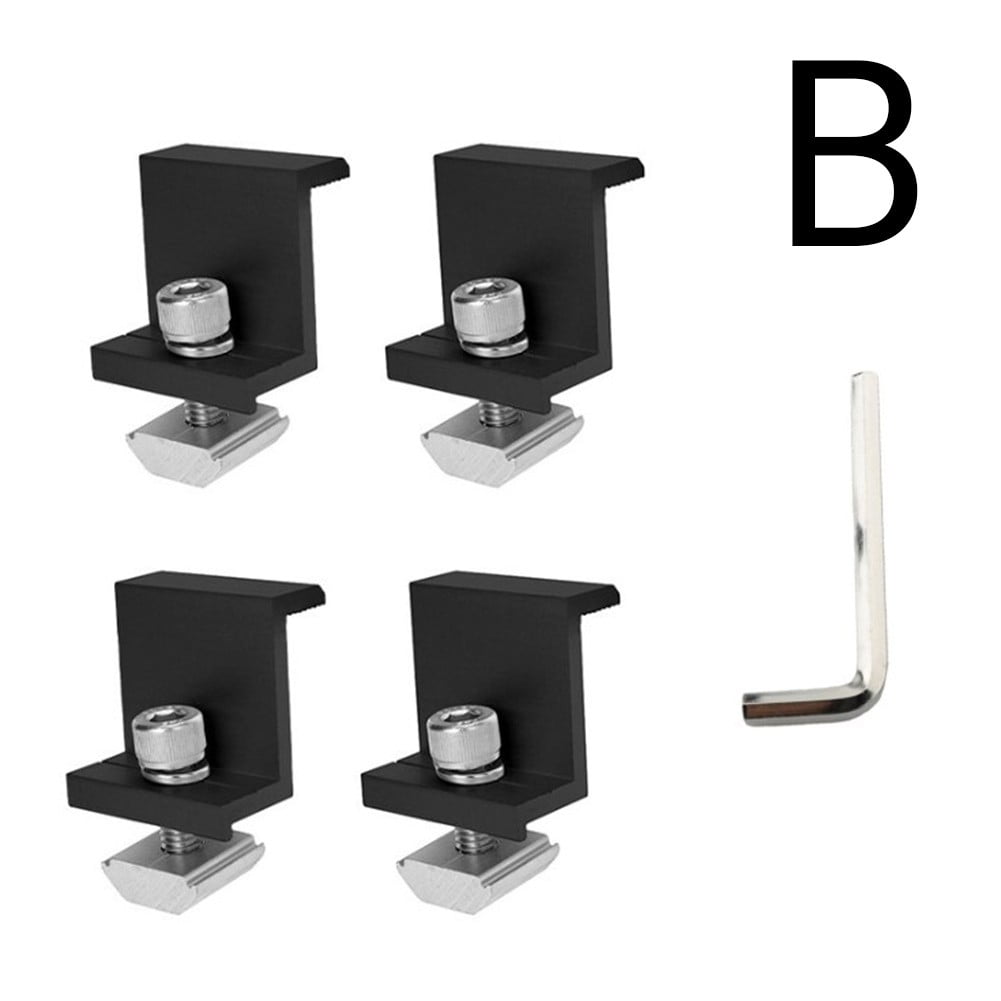 Mosiee 4Pc Solar Panel Clamp 35Mm, Aluminum Solar Roof Mount For Solar ...