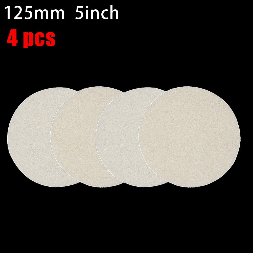 Mosiee 4Pcs 5'' Wool Felt Polishing Pad Sanding Wheel For Glass ...