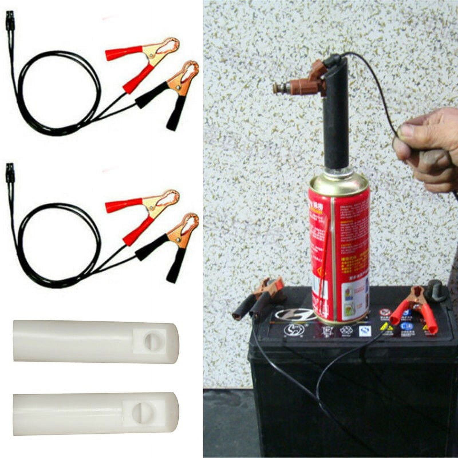 Mosiee 5.51" Car Fuel Injector Flush Cleaner Adapter Cleaning Tool Set ...