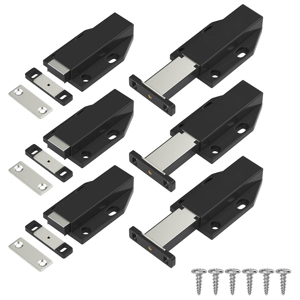 Mosiee 6 Pack Magnetic Push Latch Push To Open Cabinet Hardware ...
