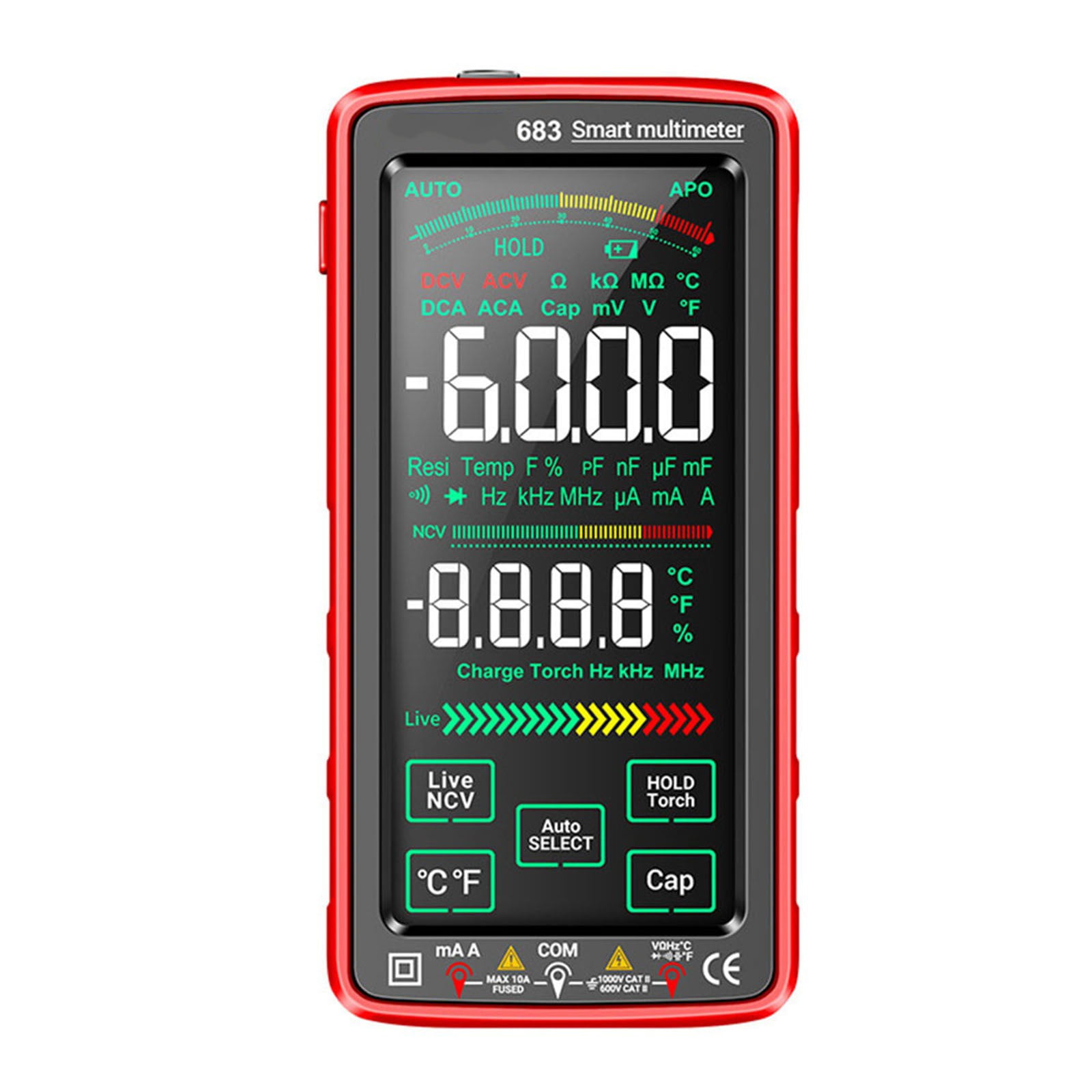 Mosiee 683 Fullscreen Digital Multimeter Touchscreen Multimeter Usb Li ...