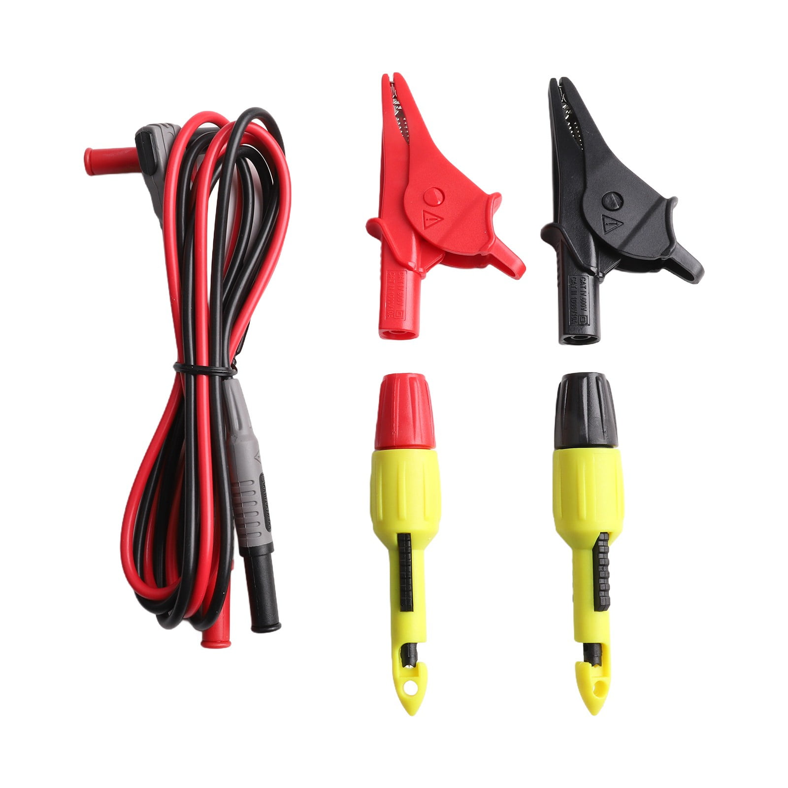 Mosiee 6Pcs Multimeter Test Leads Kit For Alligator Crocodile Clip Wire ...