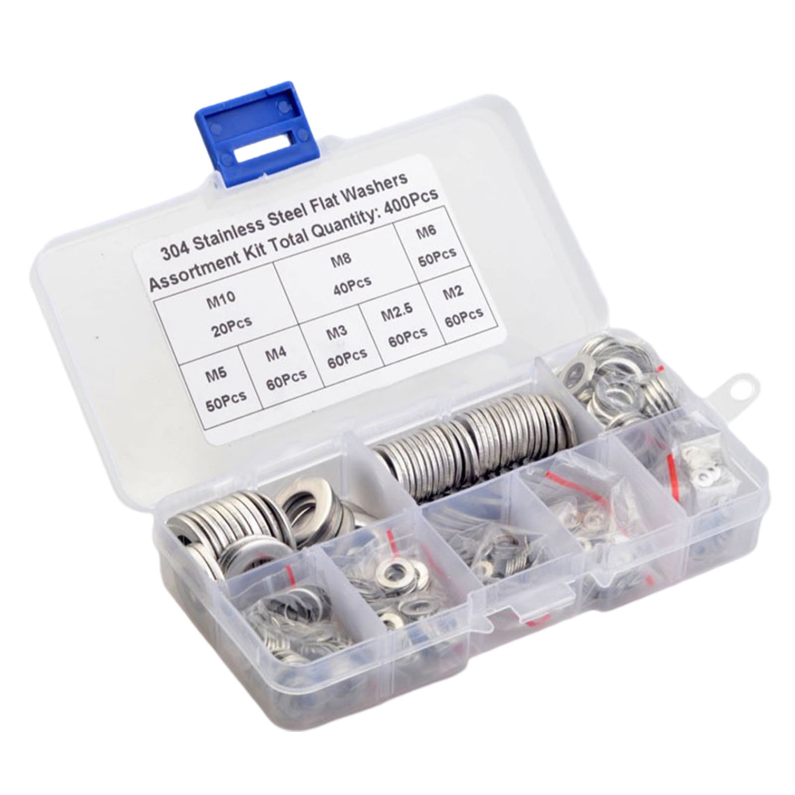 Mosiee Assorted Sizes 304 Stainless Steel Flat Washers for Multiple ...
