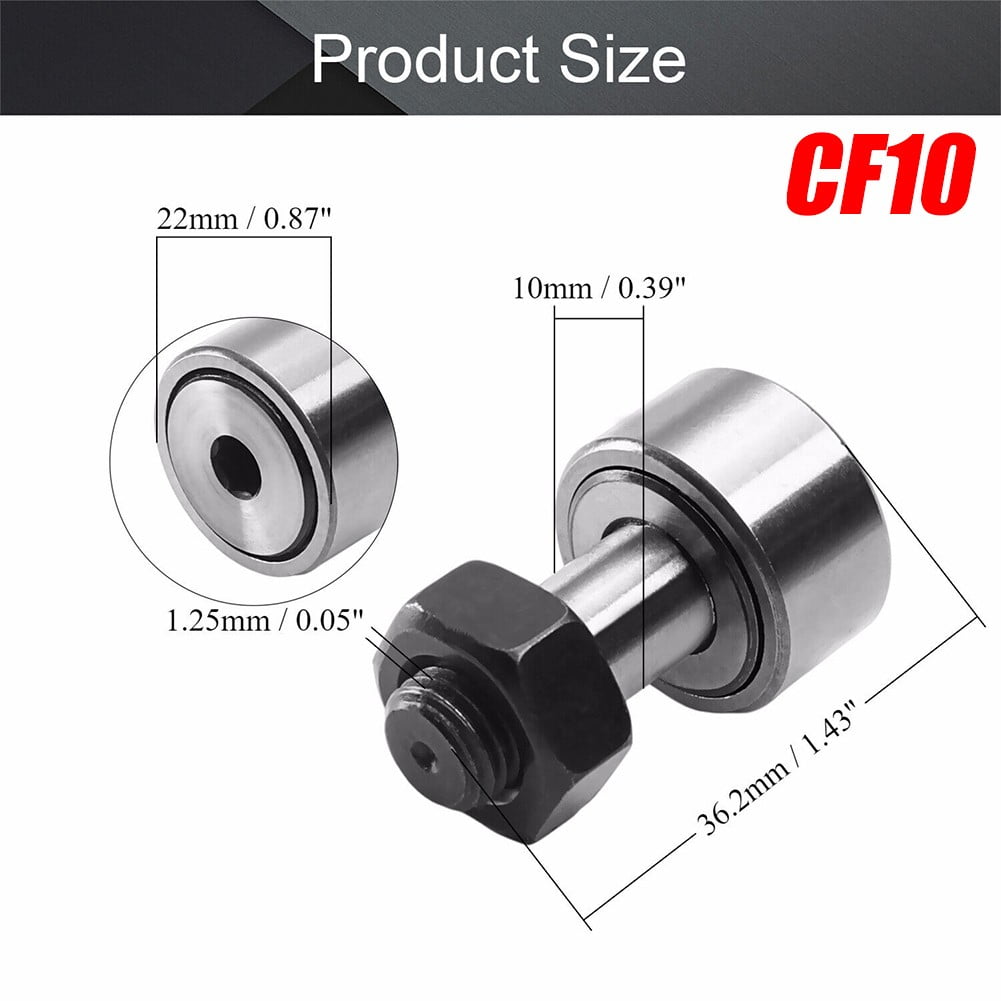 Mosiee Cf3-Cf24-1 Stud Type Cam Follower Needle Roller Track Bearing ...