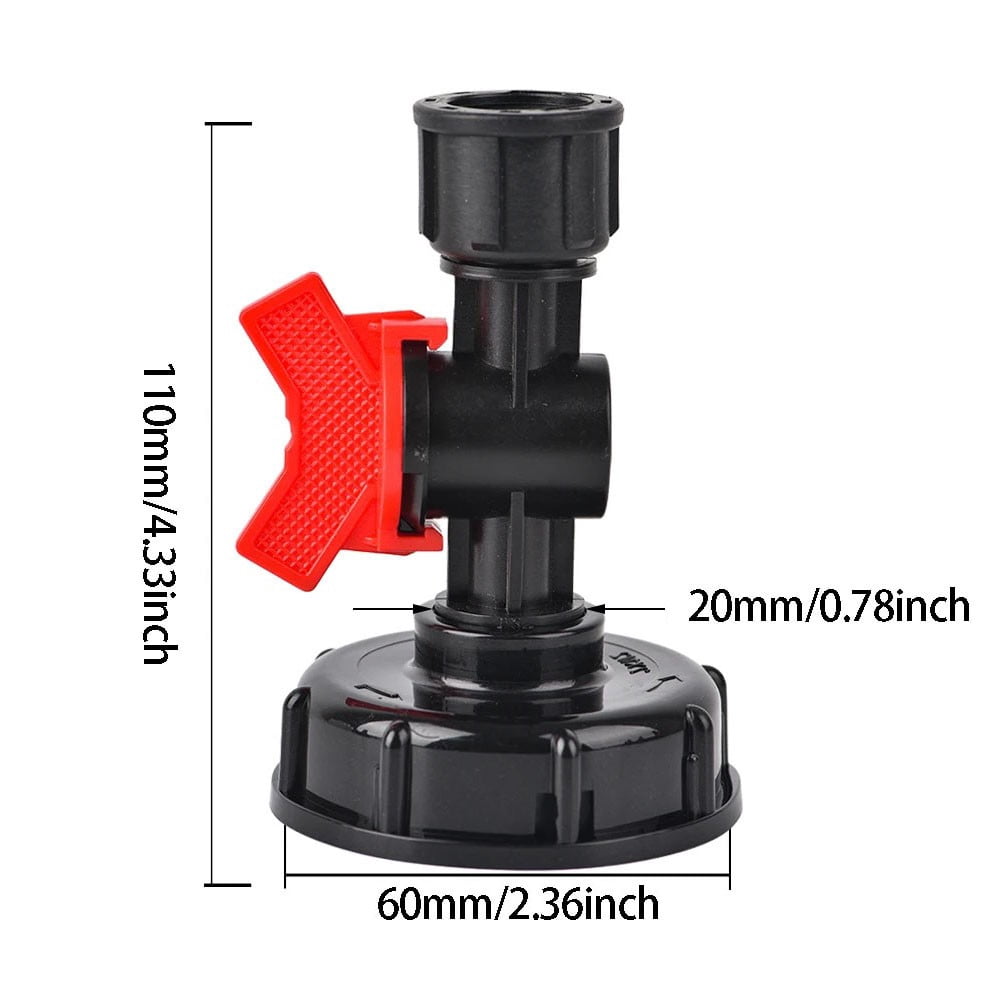 Mosiee Coarse Thread S60X6 IBC Tank Faucet Adapter Quick Connect Faucet ...