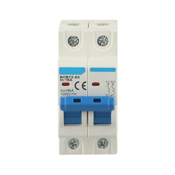 Mosiee Dc Circuit Breaker 1000V 2 Pole Double Mcb Solar Pv 6 10 16 20 32 40 50 63 Amp Solar ...