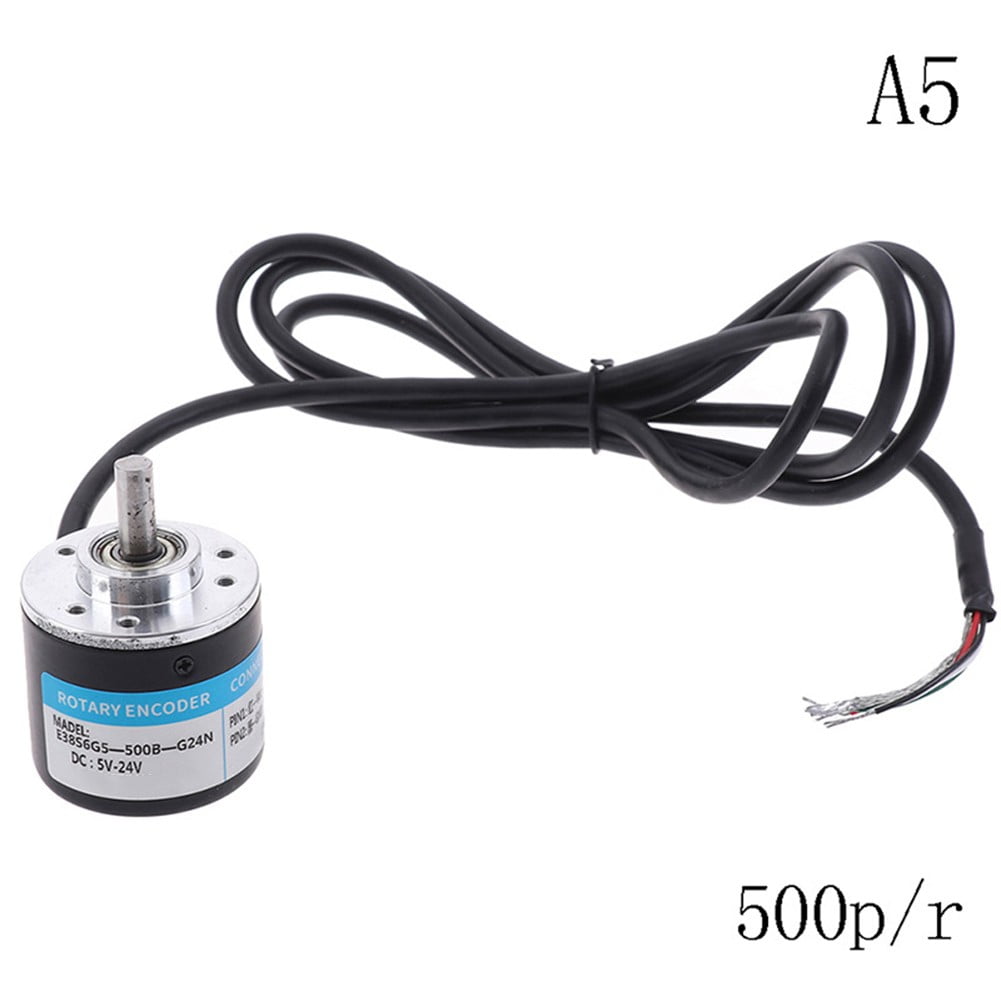 Mosiee Dc5-24V Incremental Optical Rotary Encoder Solid Shaft 3‑Phase ...
