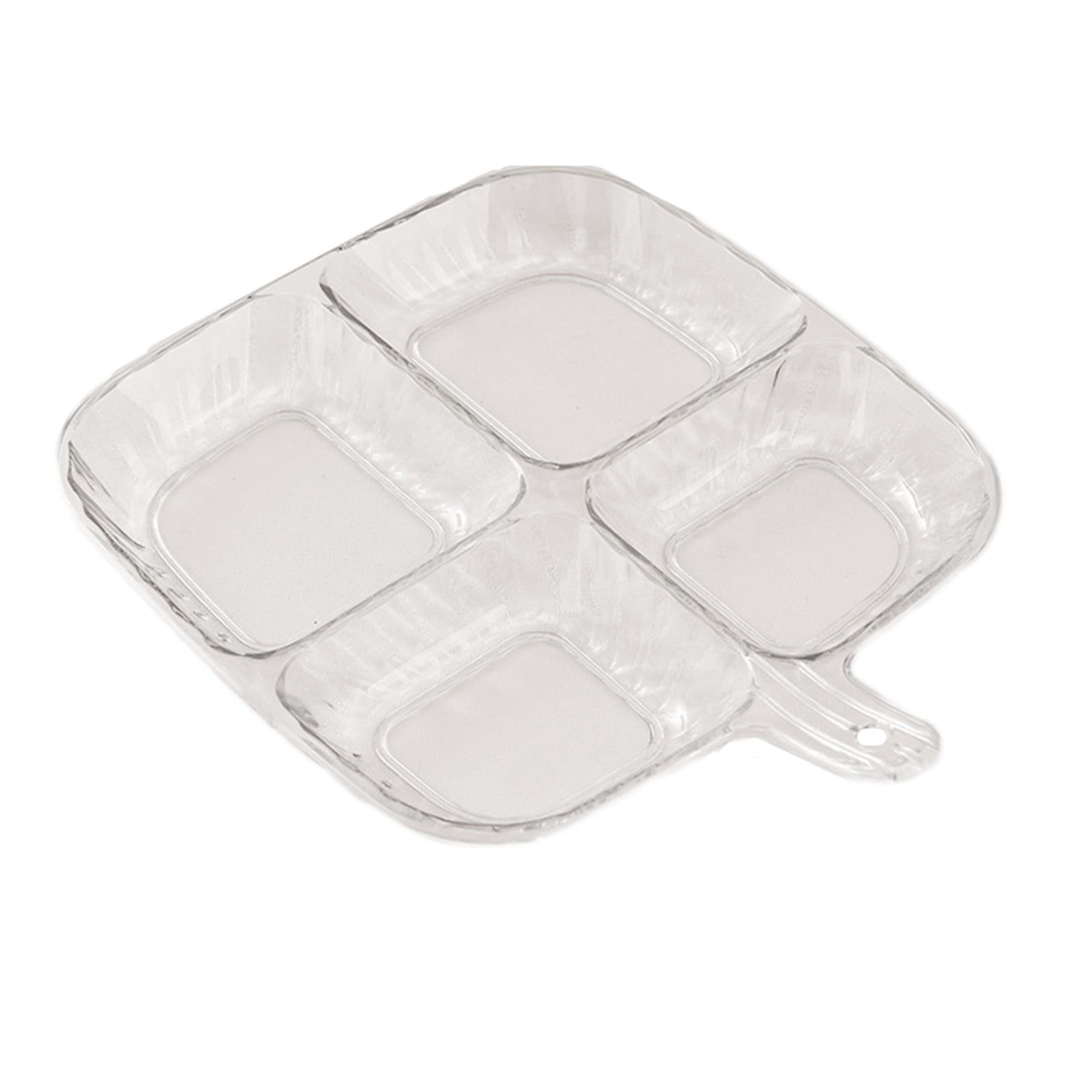 Mosiee Divided Dish Plate W/Handle Vegetable Fruit Storage Tray ...