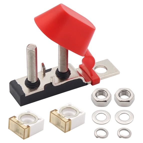 Mosiee Double Terminals Fuses Block Marine Battery Fuses Holder 30-500A ...