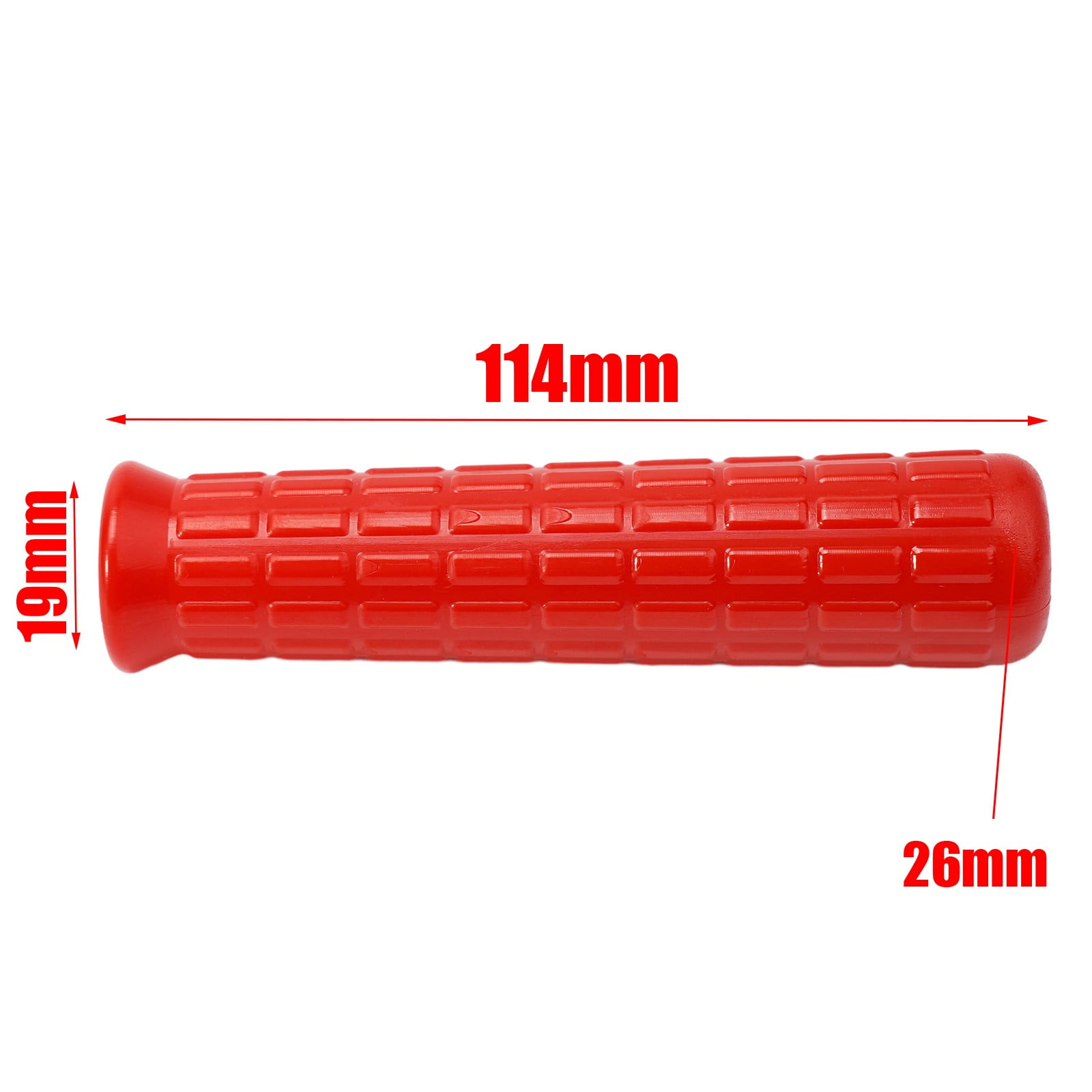 Mosiee Ergonomic Rubber Handles For Wheelbarrow Red Round Tubes ...