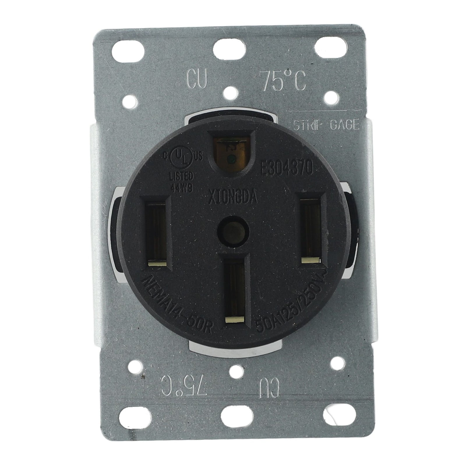 Four-Hole Straight Plug Flush Mounting Receptacle Nema 14-50R 50A 125 ...