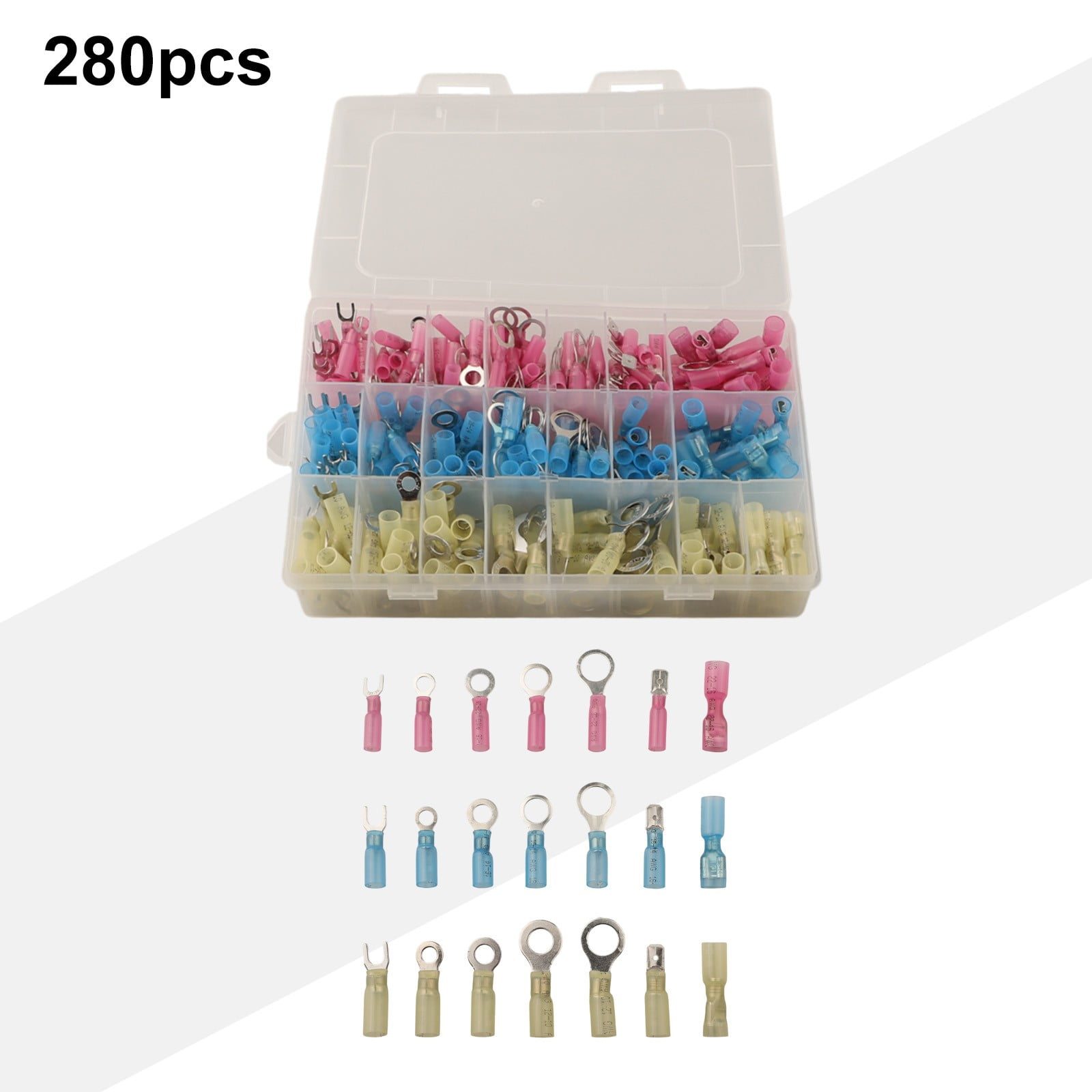 Mosiee Heat Shrink Wire Connectors, Crimp Connector Assortment, Ring ...